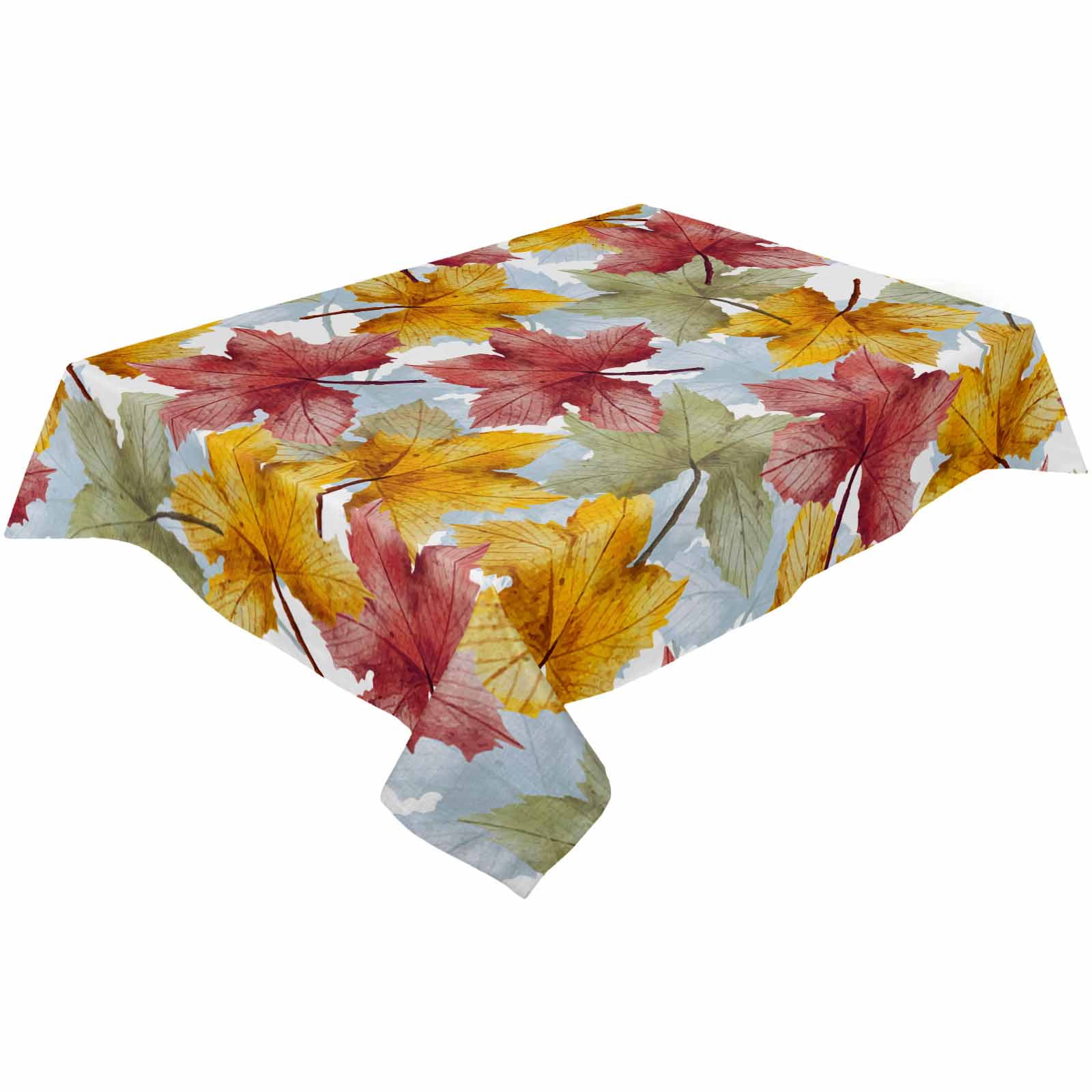 Sage Green Yellow Red Maple Rectangle Tablecloths 60x90,White Fall ...
