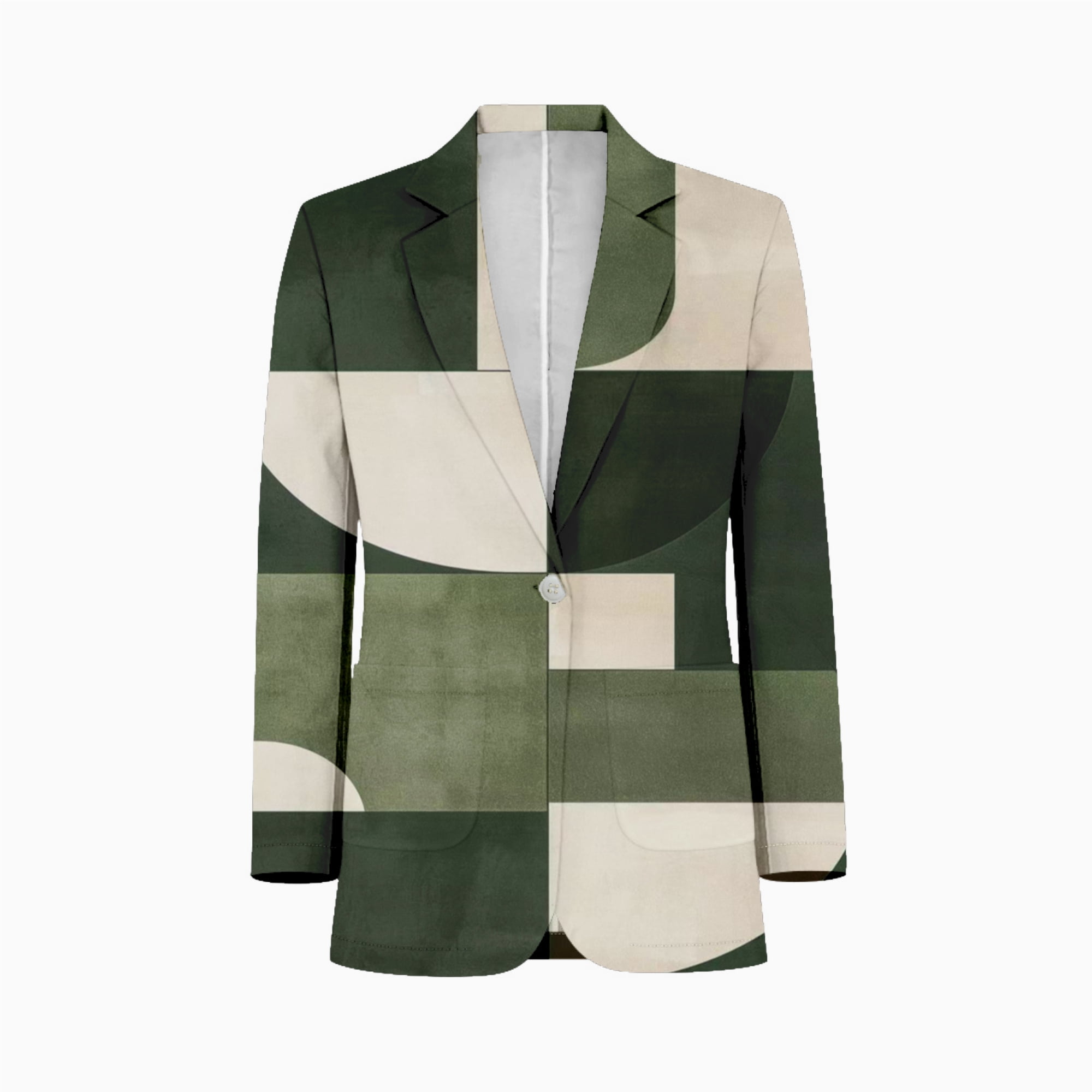 Sage Green abstract shape art Mens Suits Shawl Collar Slim Fit Suit ...