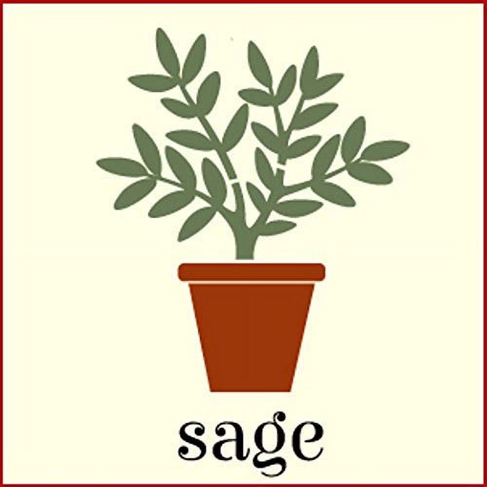 Sage Herb Stencil - Herb Flower Floral Arrangements Bouquet Border ...