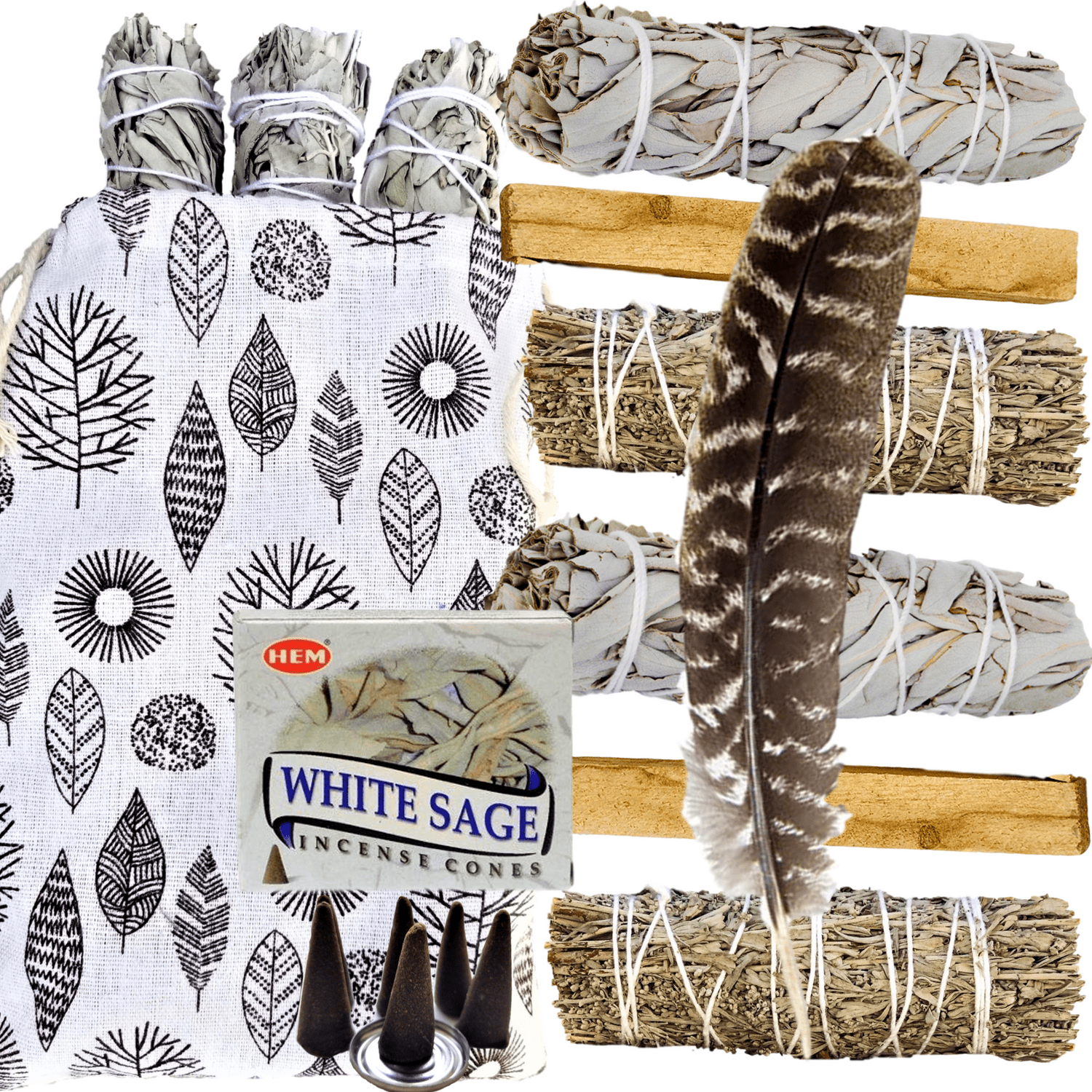 Sage Kit Variety Set - 9 Spiritual Smudging Tools - Walmart.com