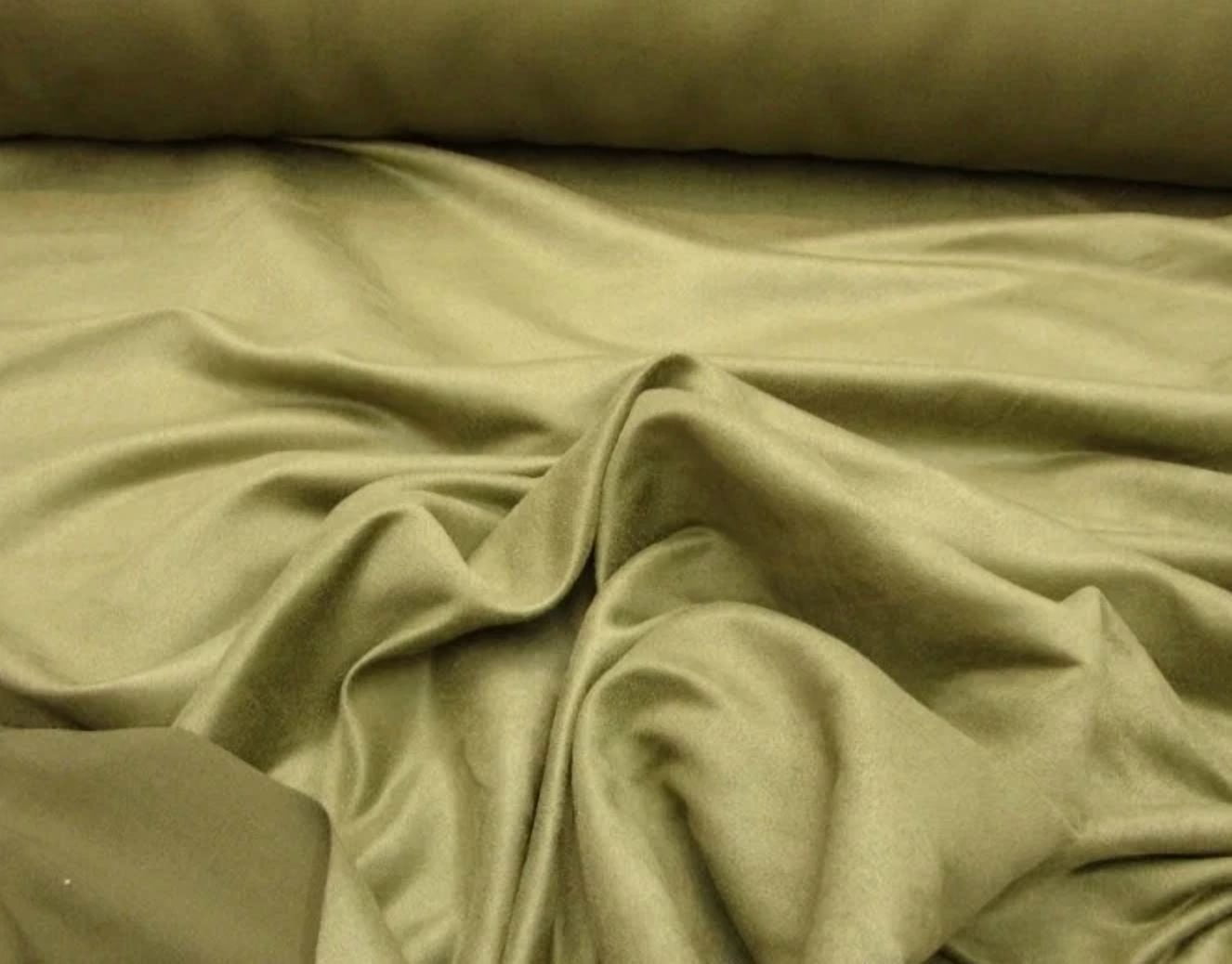 Sage Micro Faux Suede Upholstery Drapery Clothing Fabric By Yard 58 ...