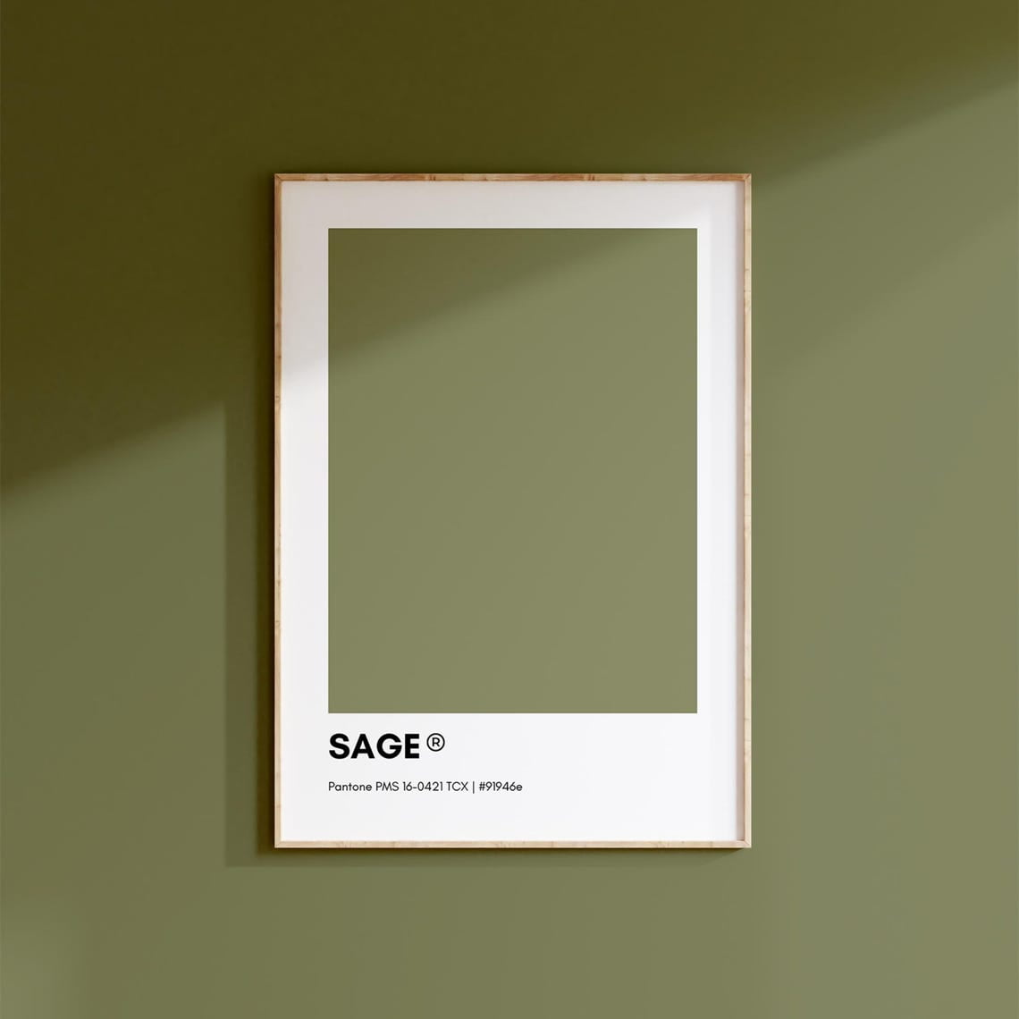 Sage Pantone Print Poster, Green Pantone Poster Print, Pantone Wall Art ...