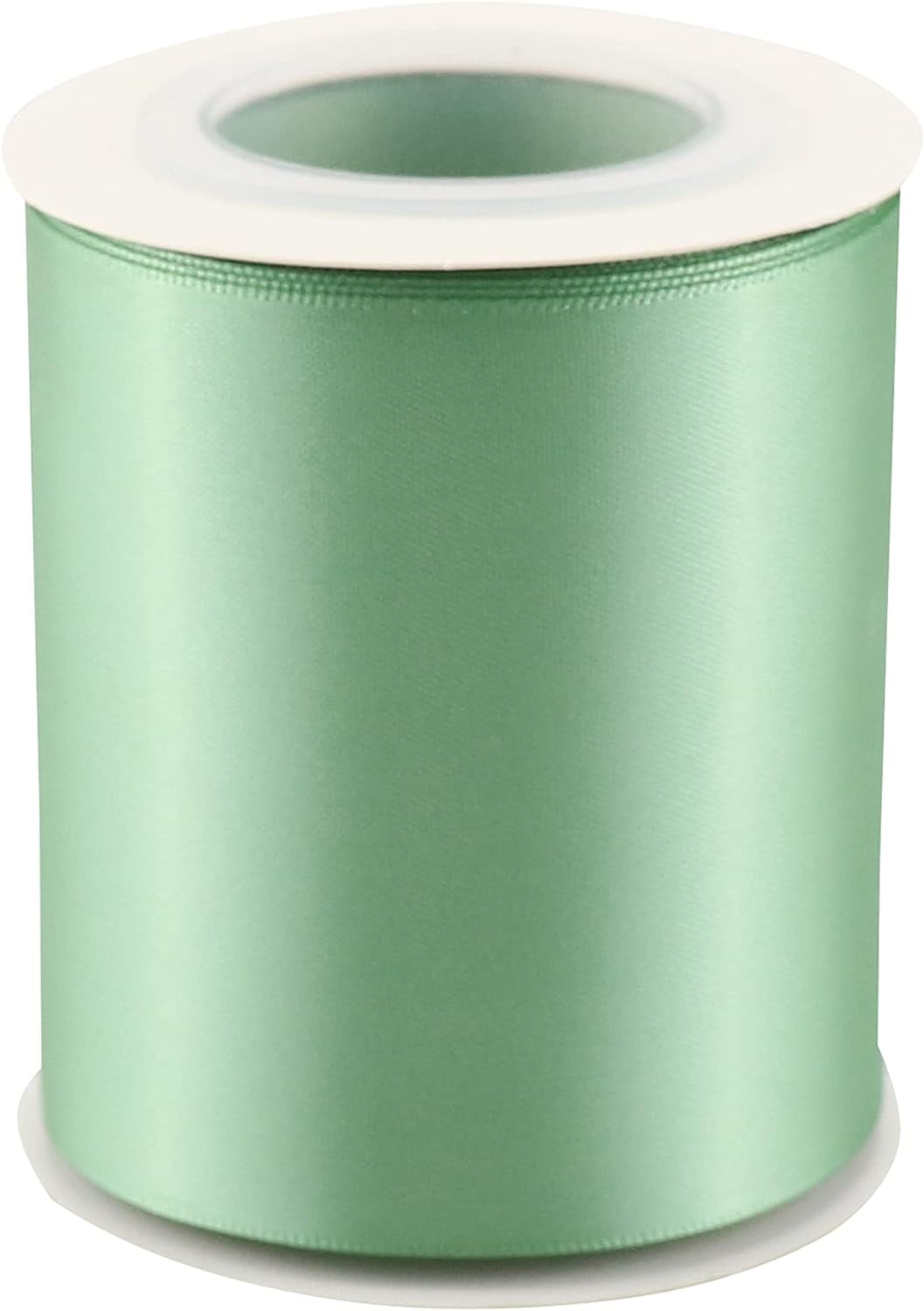 Sage Ribbon 4 Inch Double Faced Satin Ribbon Thick Sage Green Silk ...