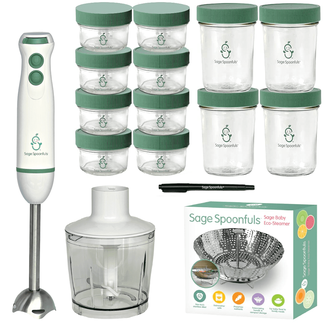 Sage Spoonfuls 17-Piece Baby Food Making System with Food Processor ...