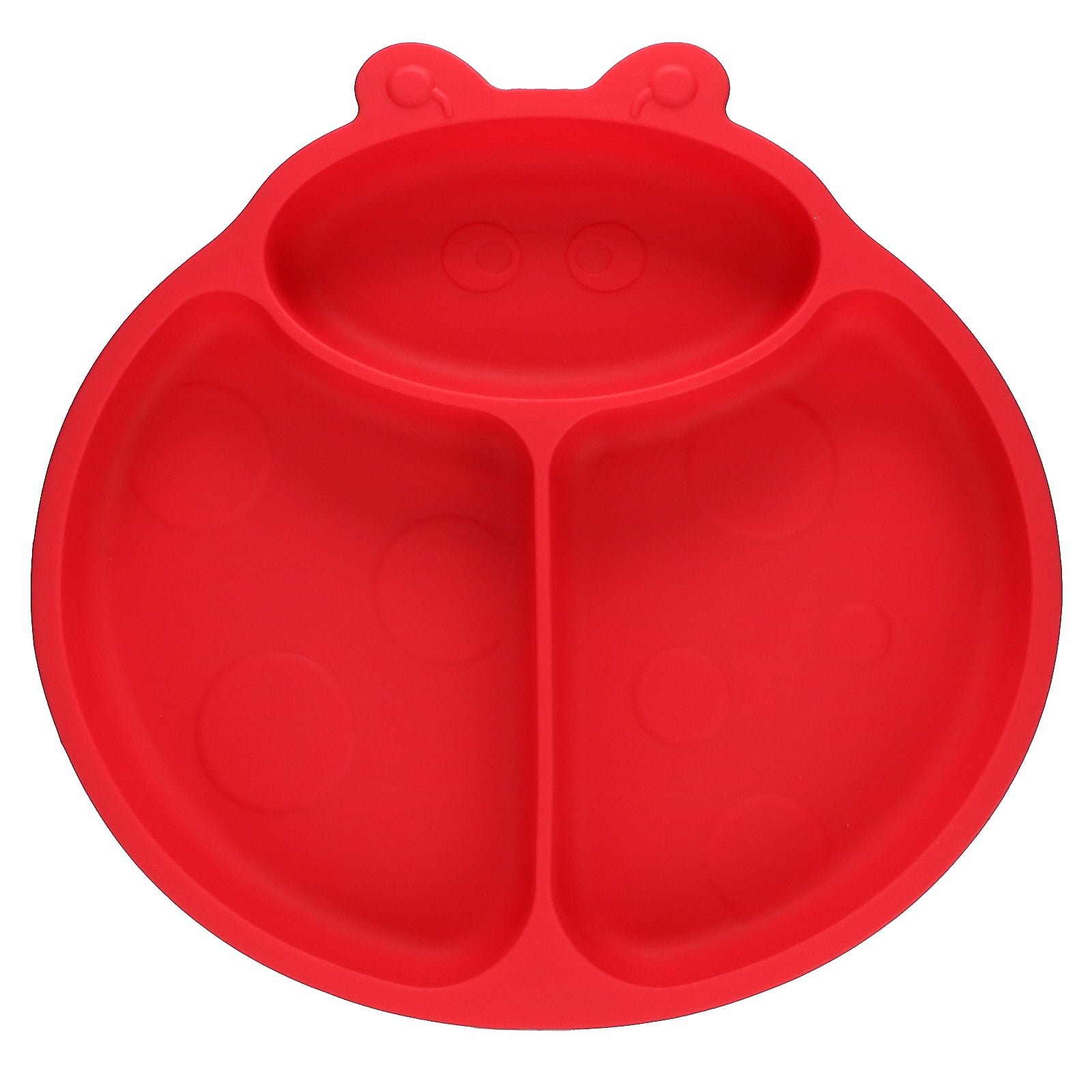 Sage Spoonfuls Ladybug Silicone Plate for Toddlers, Babies, Baby-Led ...