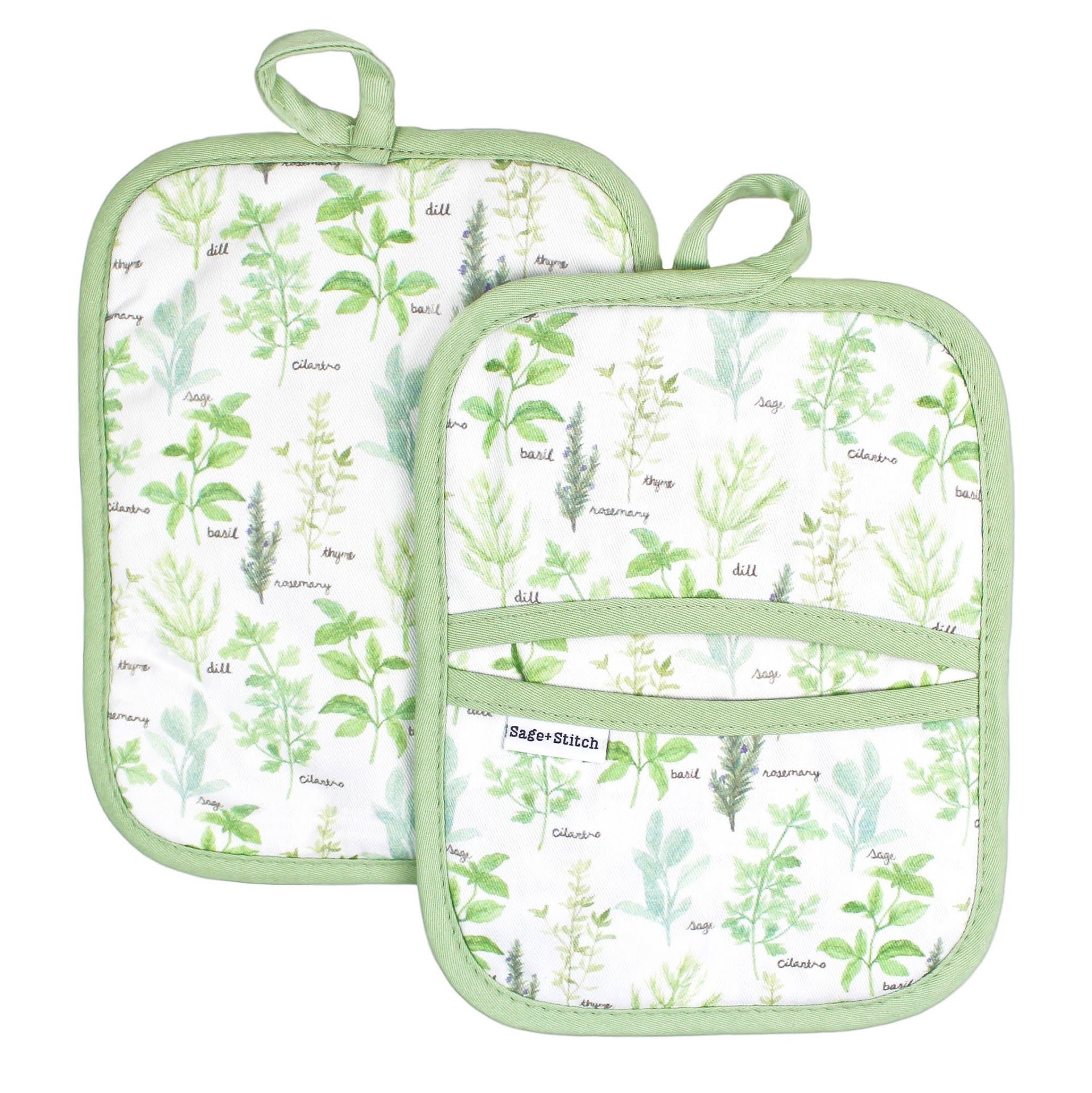Caroline's Treasures Texas Quail Green Pair of Pot Holders - Walmart.com