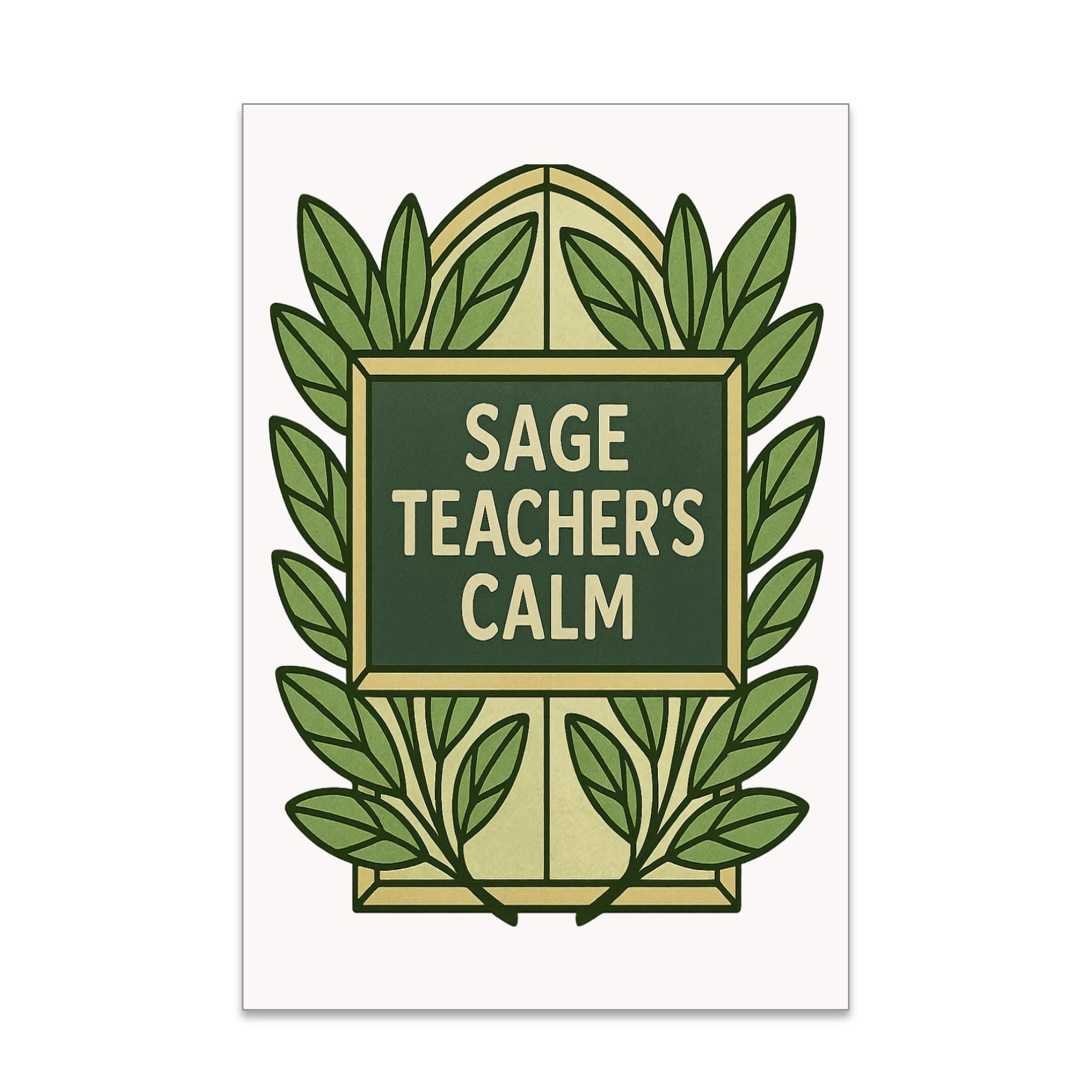 Sage Teachers Calm Poster - Classroom Decor - 13x19 Poster Print ...