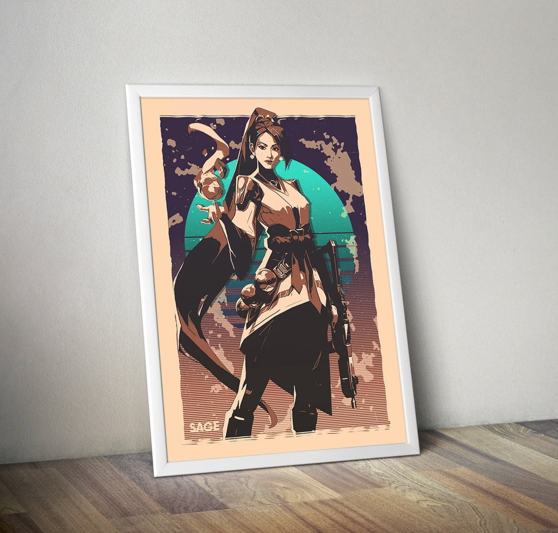 Sage Valorant Poster Gamer Room Decor, Gamer, Size 12x18 UNFFRAMED ...