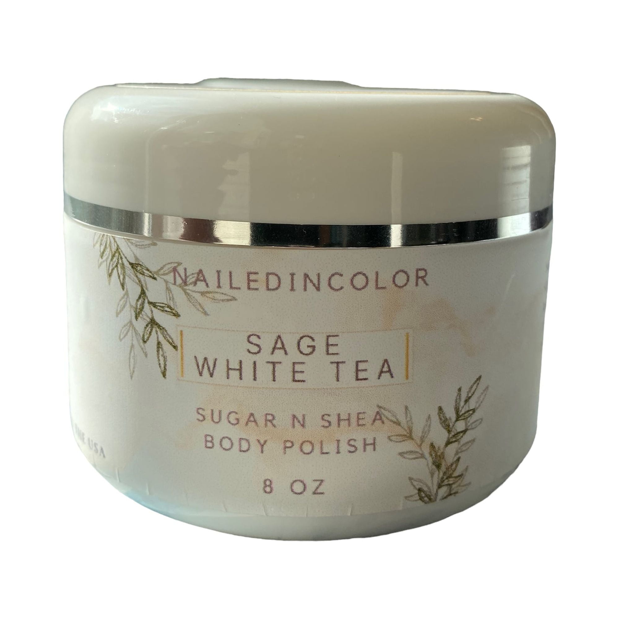 Sage White Tea Sugar N Shea Body Polish- Shower Scrub-Women's Skin Care- Scented Sugar Scrub ...