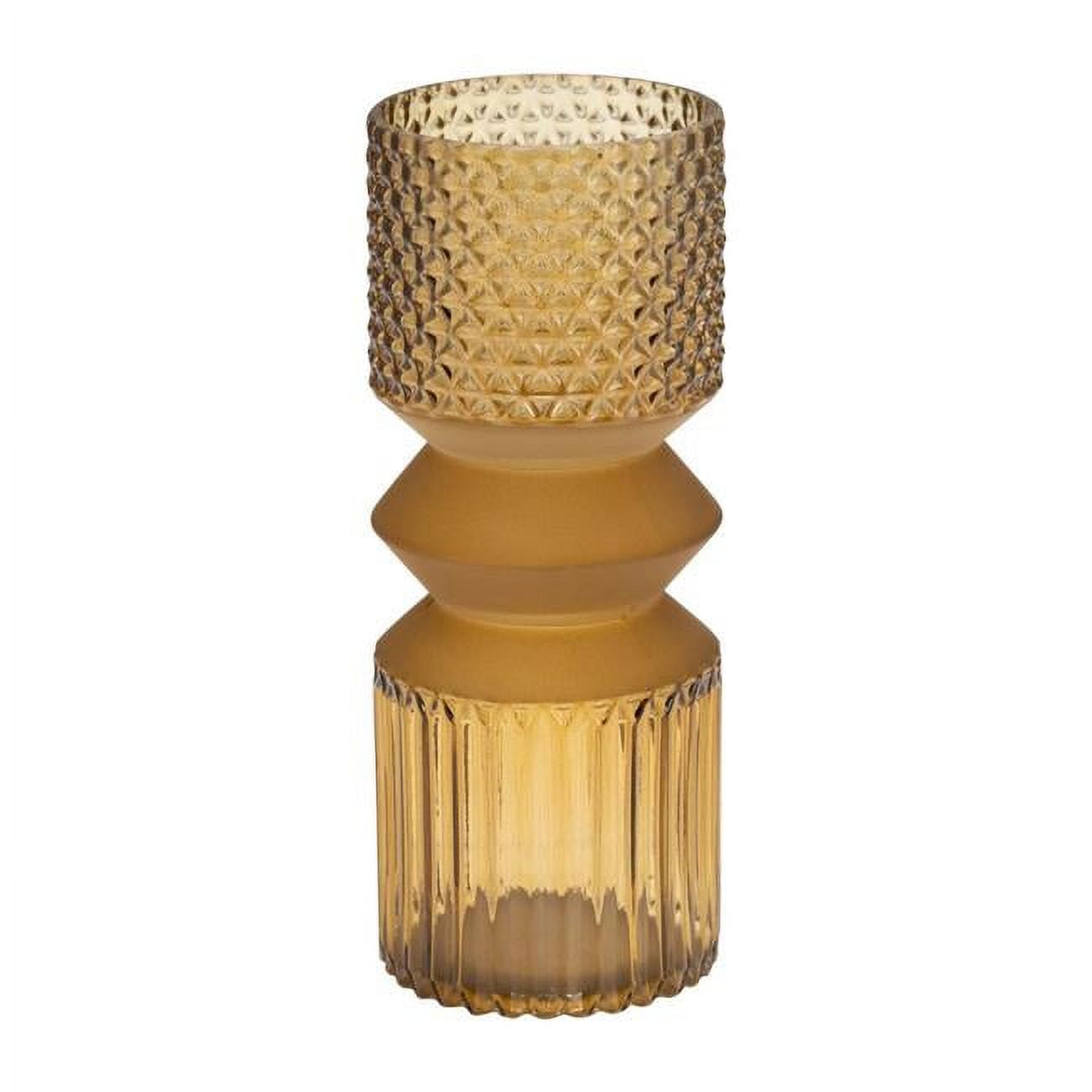 Sagebrook Home 14697-06 10 in. Glass Mallet Vase, Amber & Orange ...