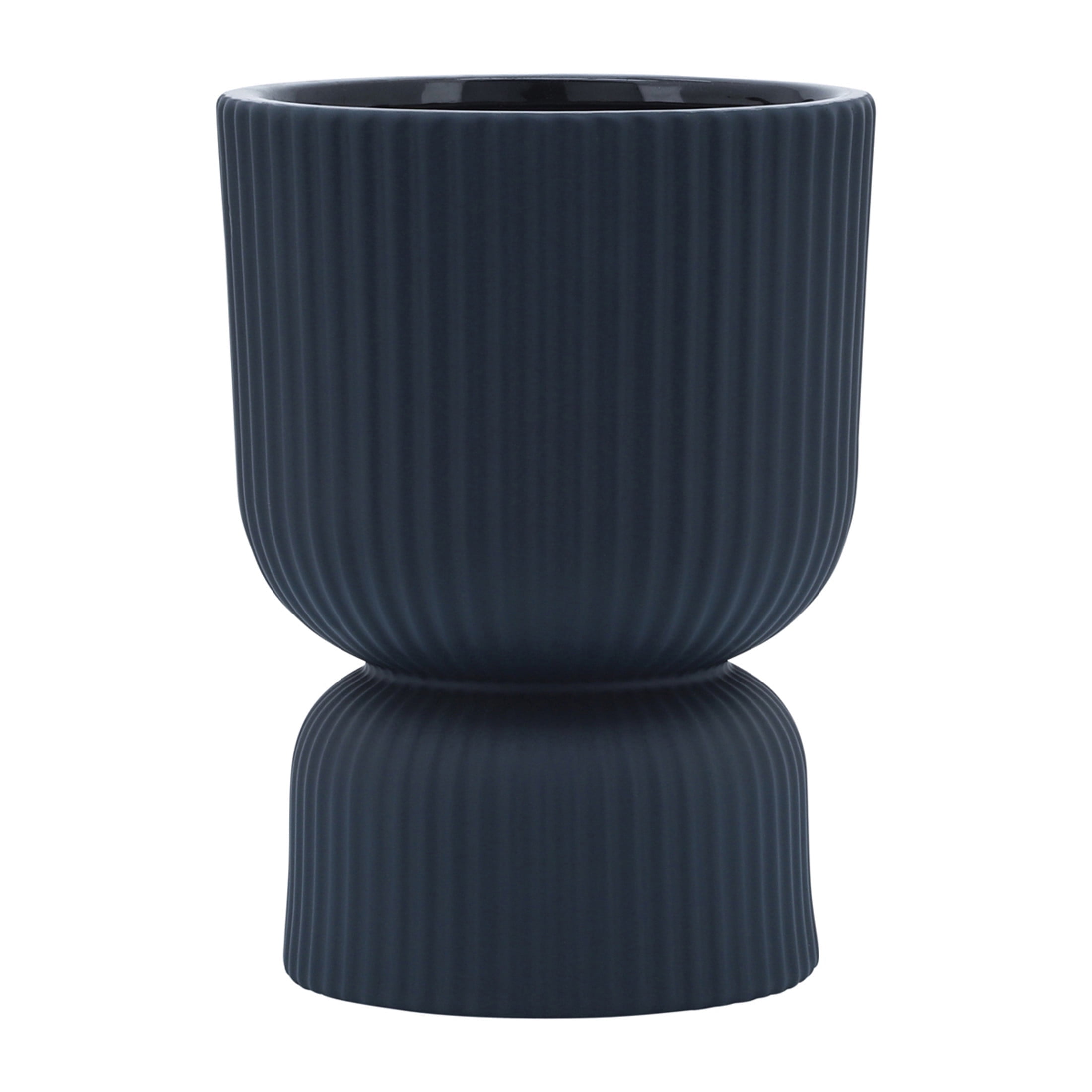 Sagebrook Home 6" Ceramic Ribbed Abstract Vase Classic Decorative Vase ...