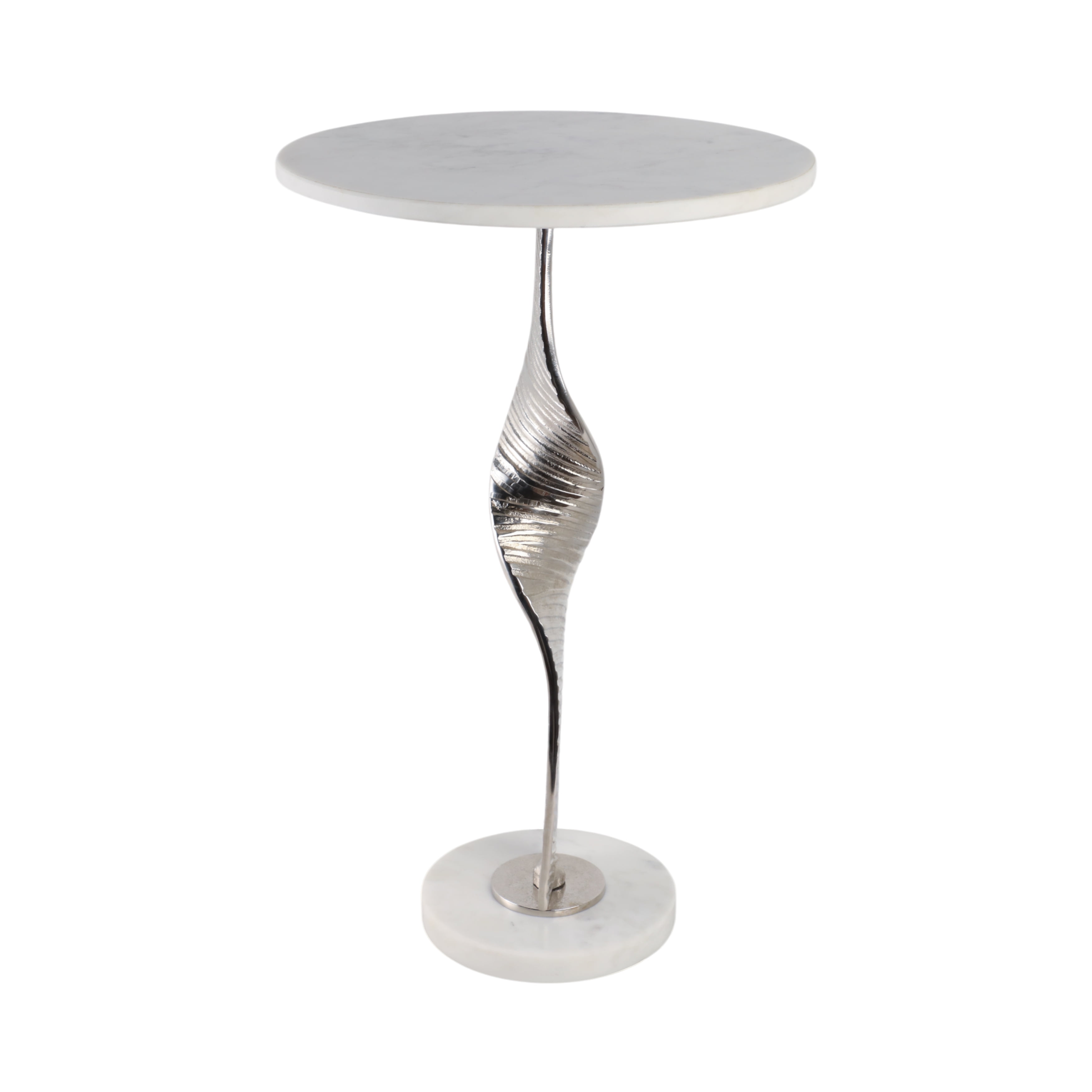 Sagebrook Home 24" Metal Etched Round, Twisted Base Accent Table - 15 ...