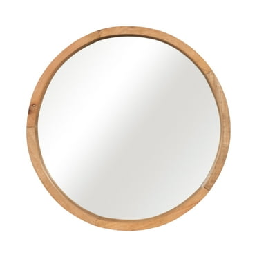 Sagebrook Home Neutral Wood Brown 32" Round Mirror - Walmart.com
