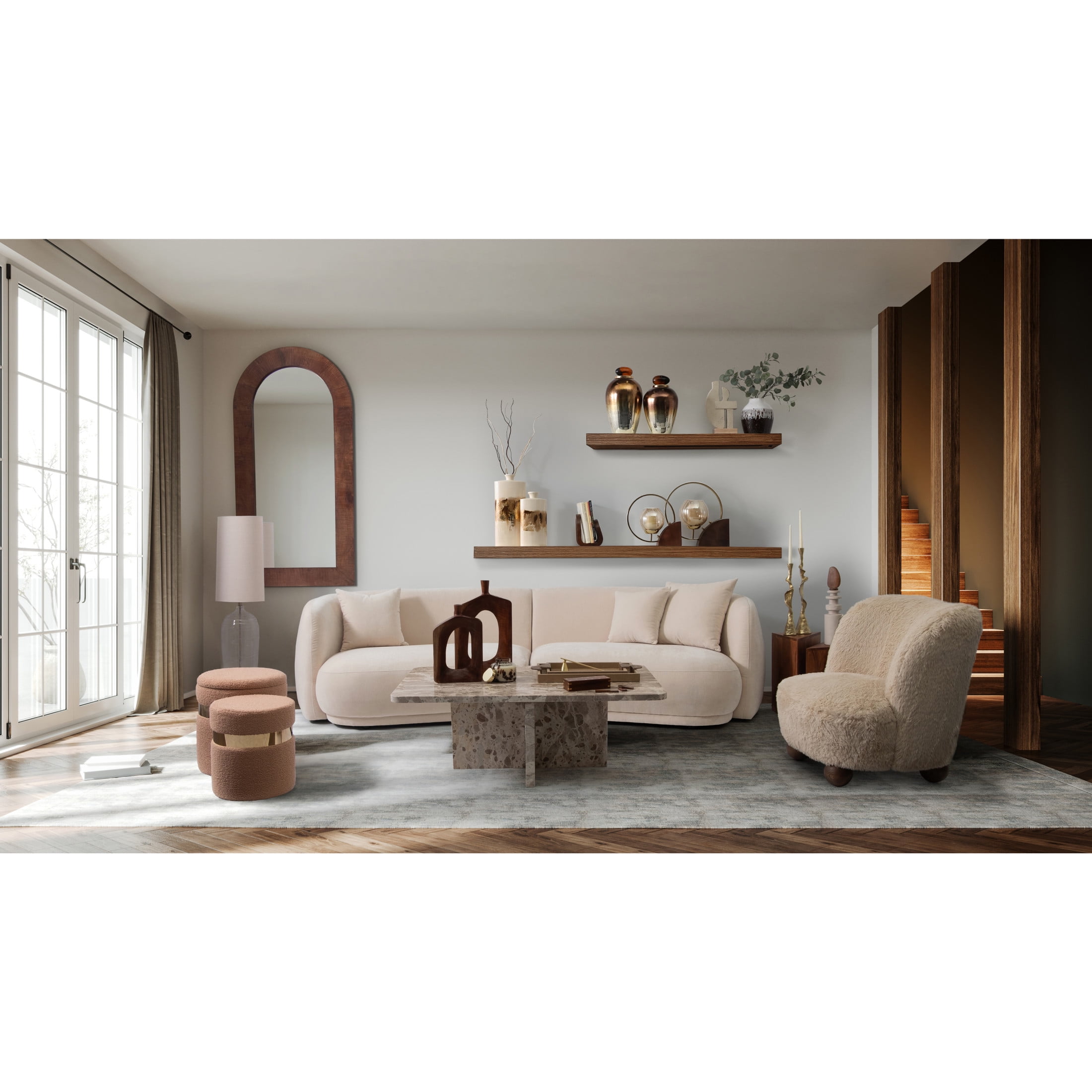 Sagebrook Home Modern Neutral Glass Bottle Table Lamp - Walmart.com