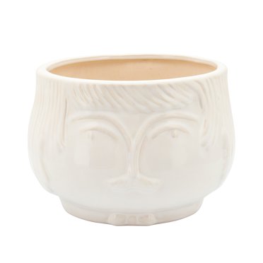 Sagebrook Home Ceramic Set of 3 7"h Buddha Head Planters, White ...