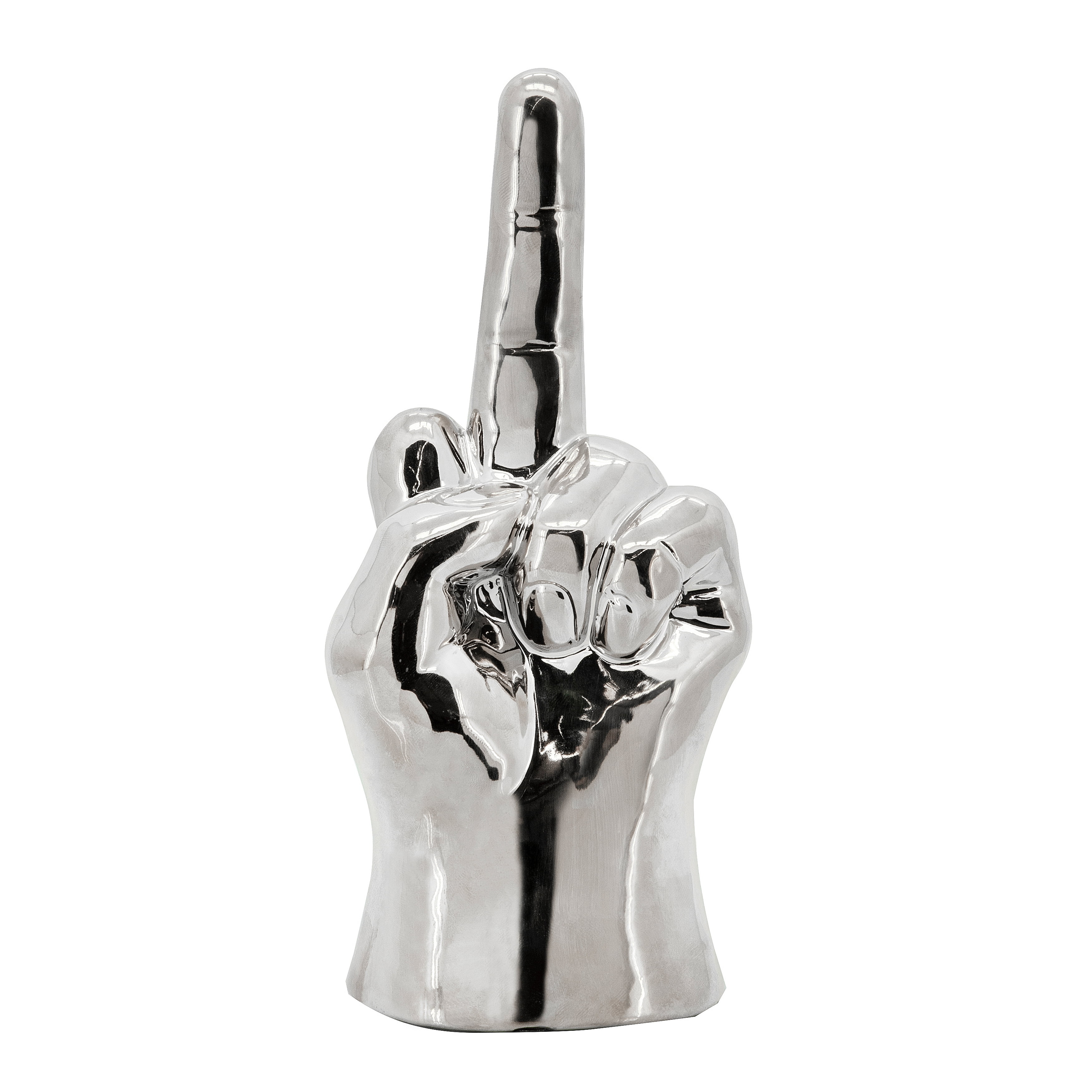 Sagebrook Home 8" Pointing Finger Sign, Silver - Walmart.com