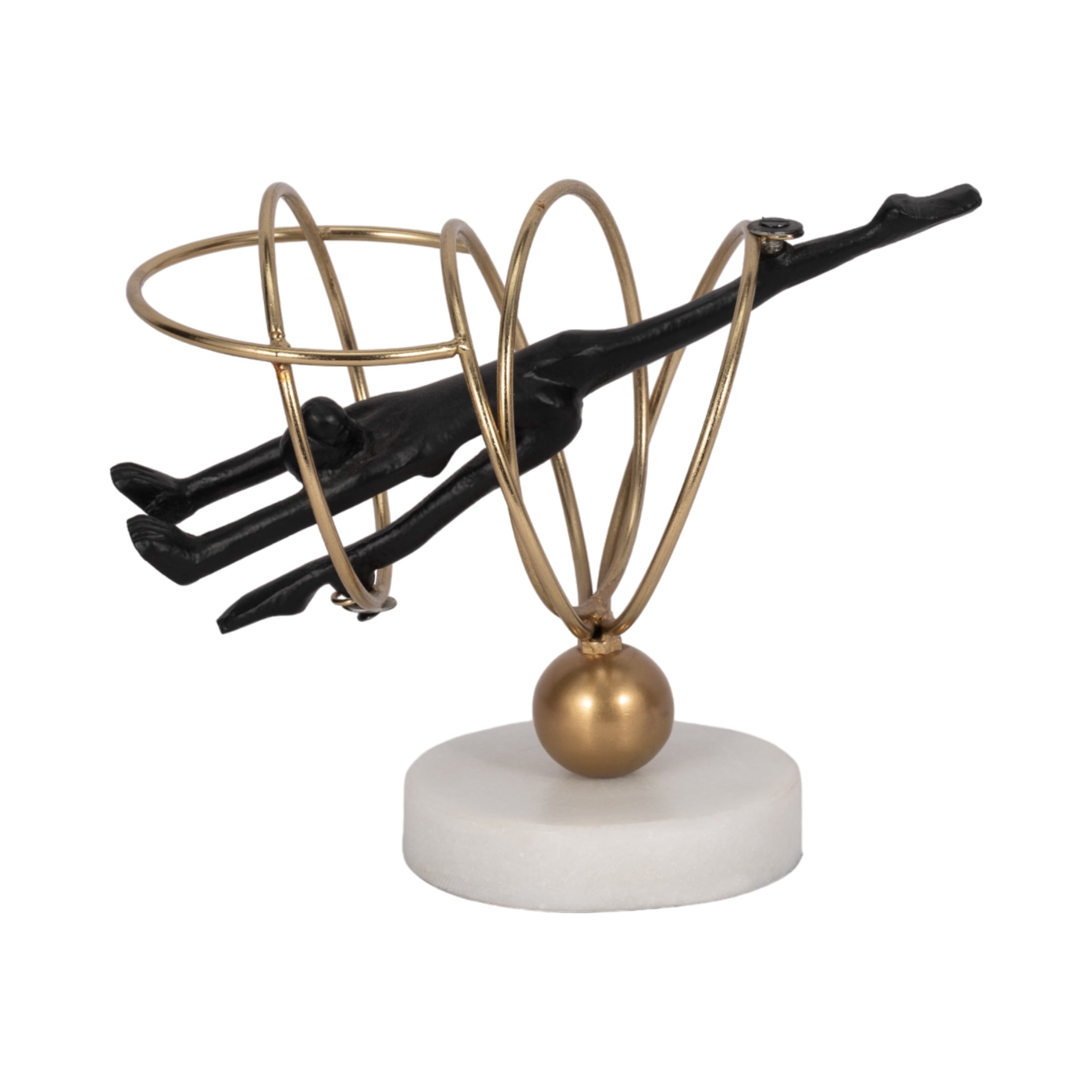 Sagebrook Home 9" Metal Jump Through Hoops Sculpture, Multi-Color ...