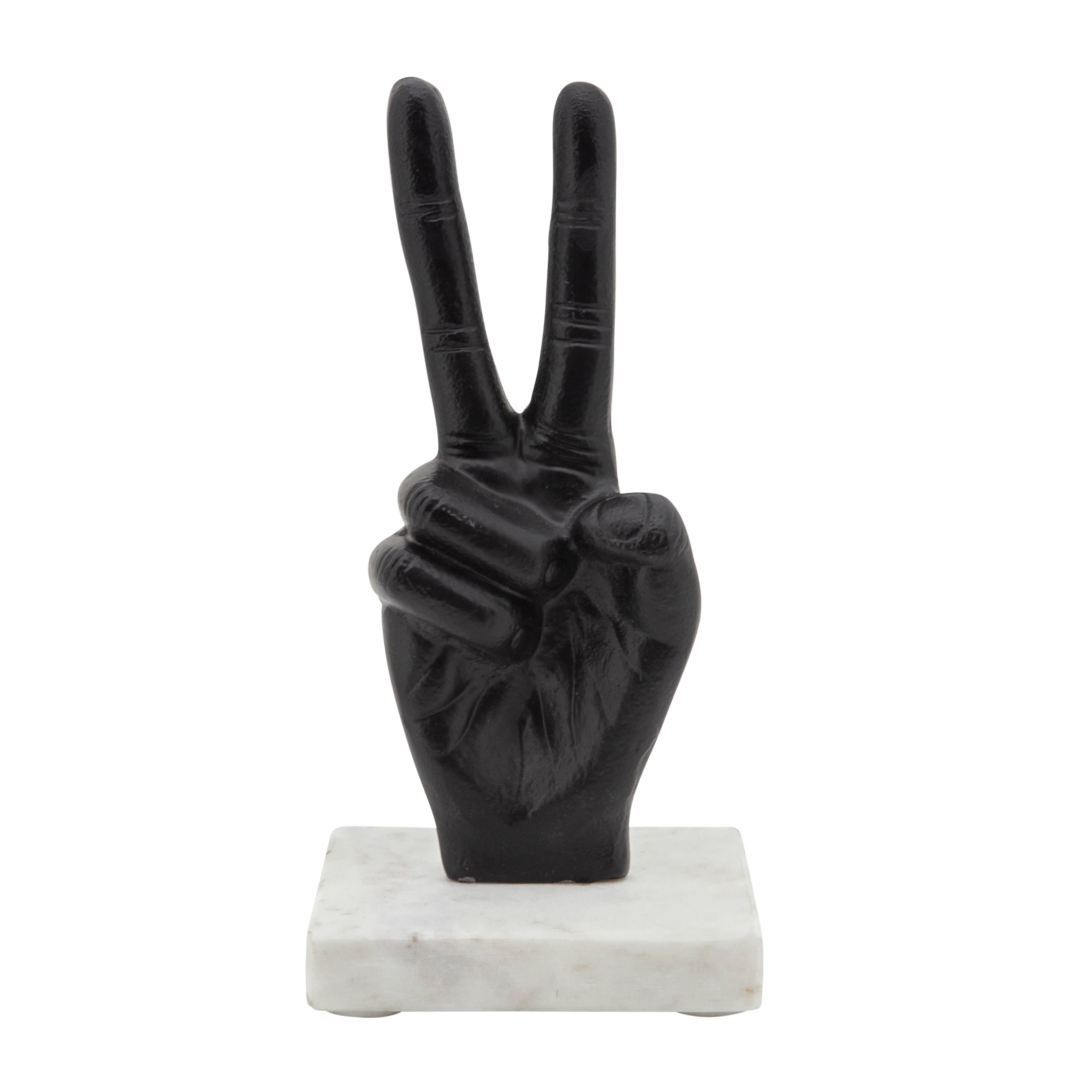 Sagebrook Home 9" Metal Peace Sign, Black - Walmart.com