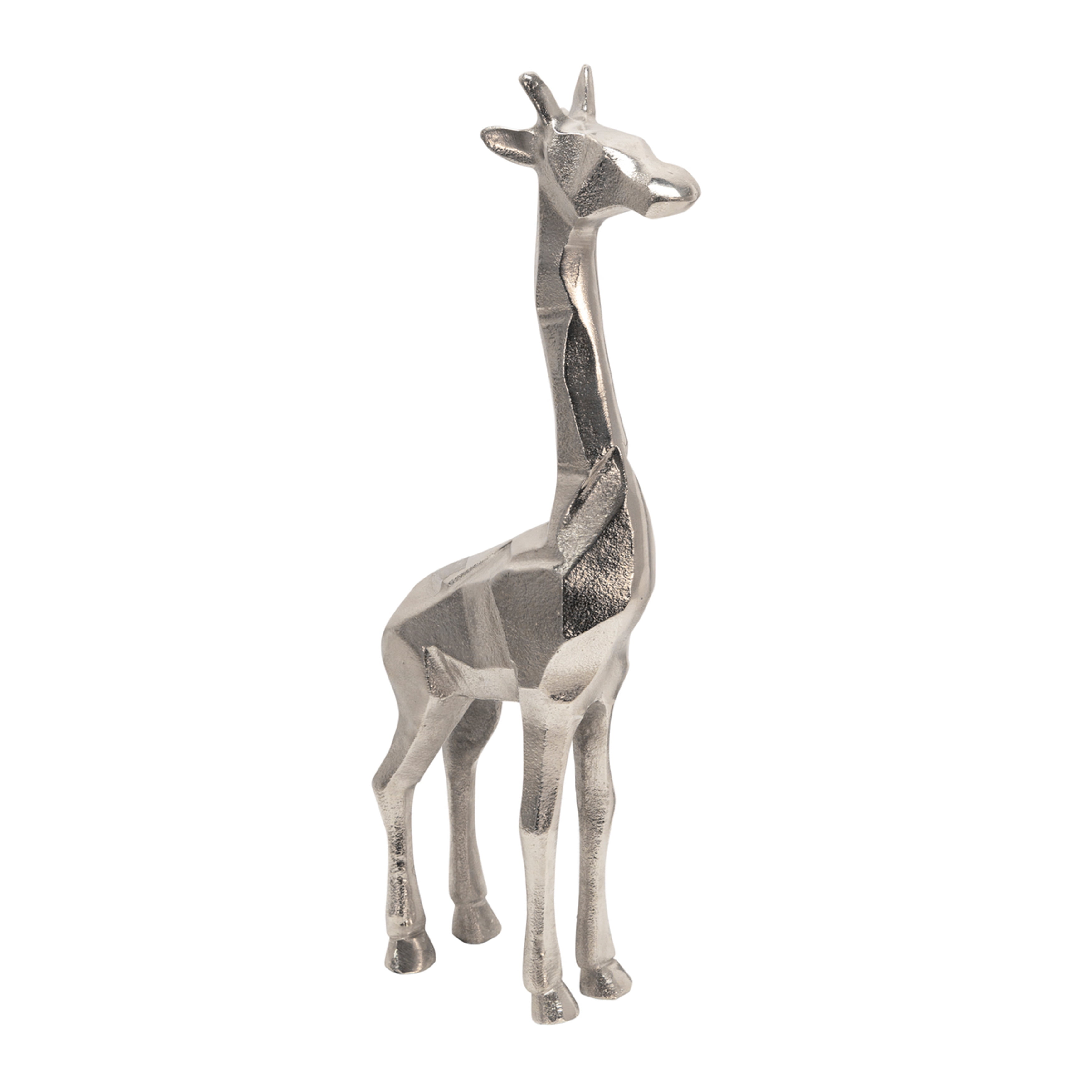 Sagebrook Home Aluminum Standing Giraffe, 18" Silver - Walmart.com