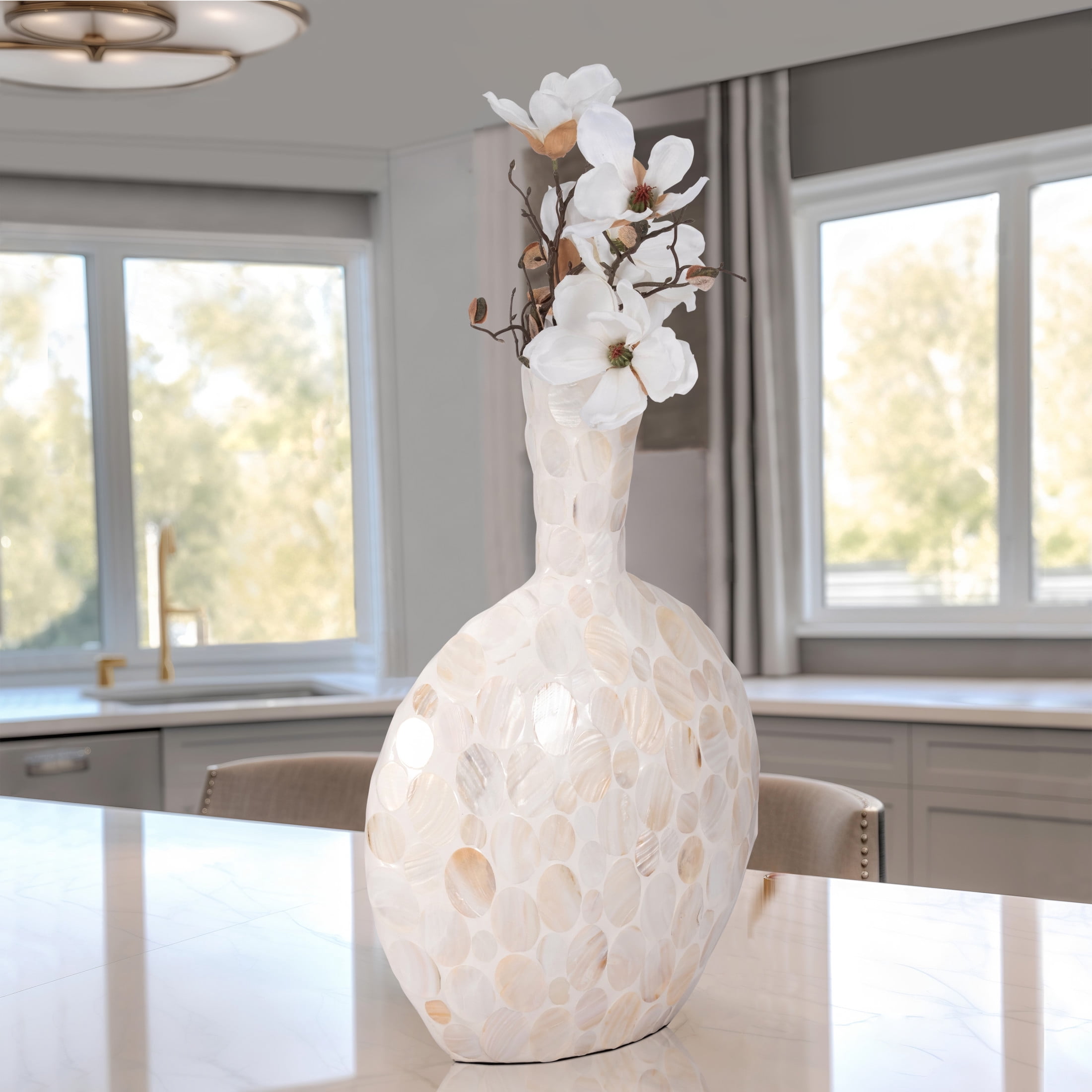 Sagebrook Home Capiz, Gourd Vase, Natural - Walmart.com