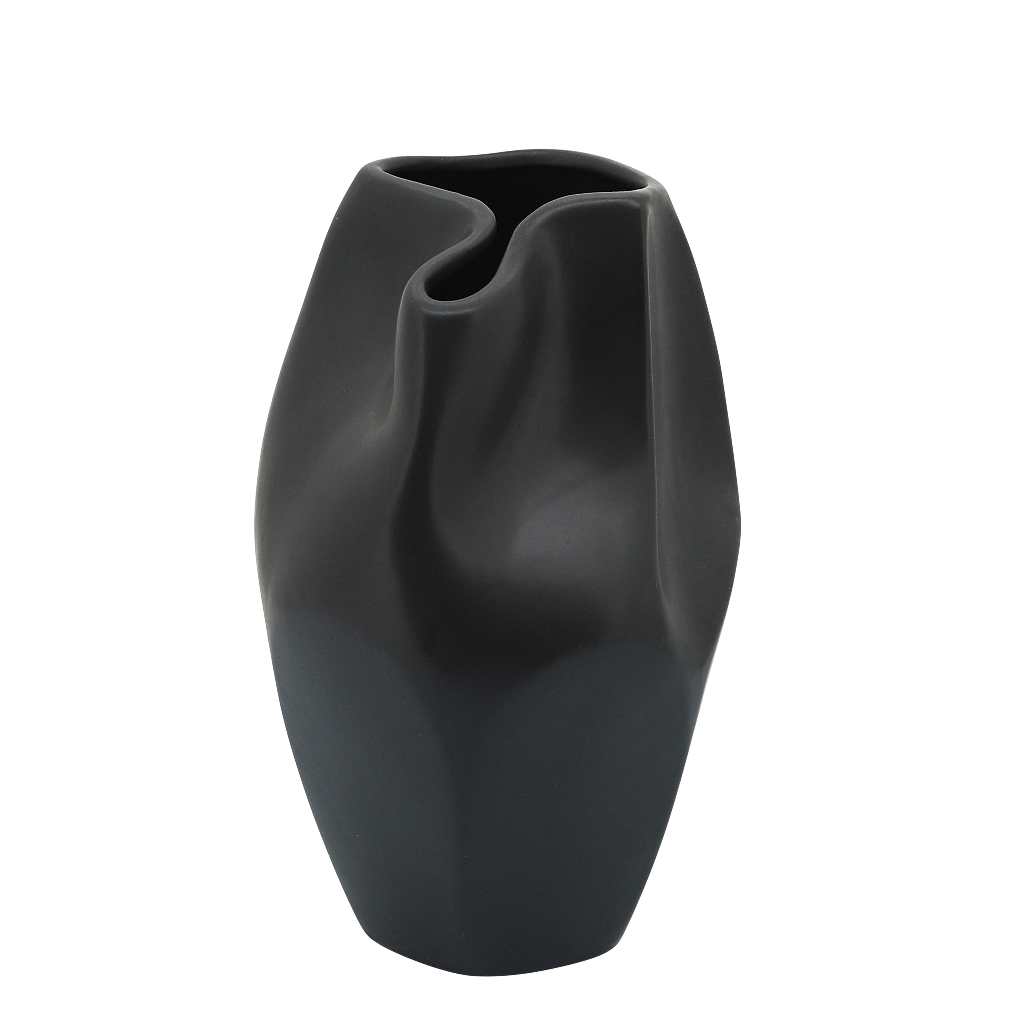 Sagebrook Home Ceramic 10"h Abstract Vase, Black - Walmart.com
