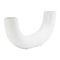 Sagebrook Home Ceramic 12"l Half Circle Vase, White - Walmart.com