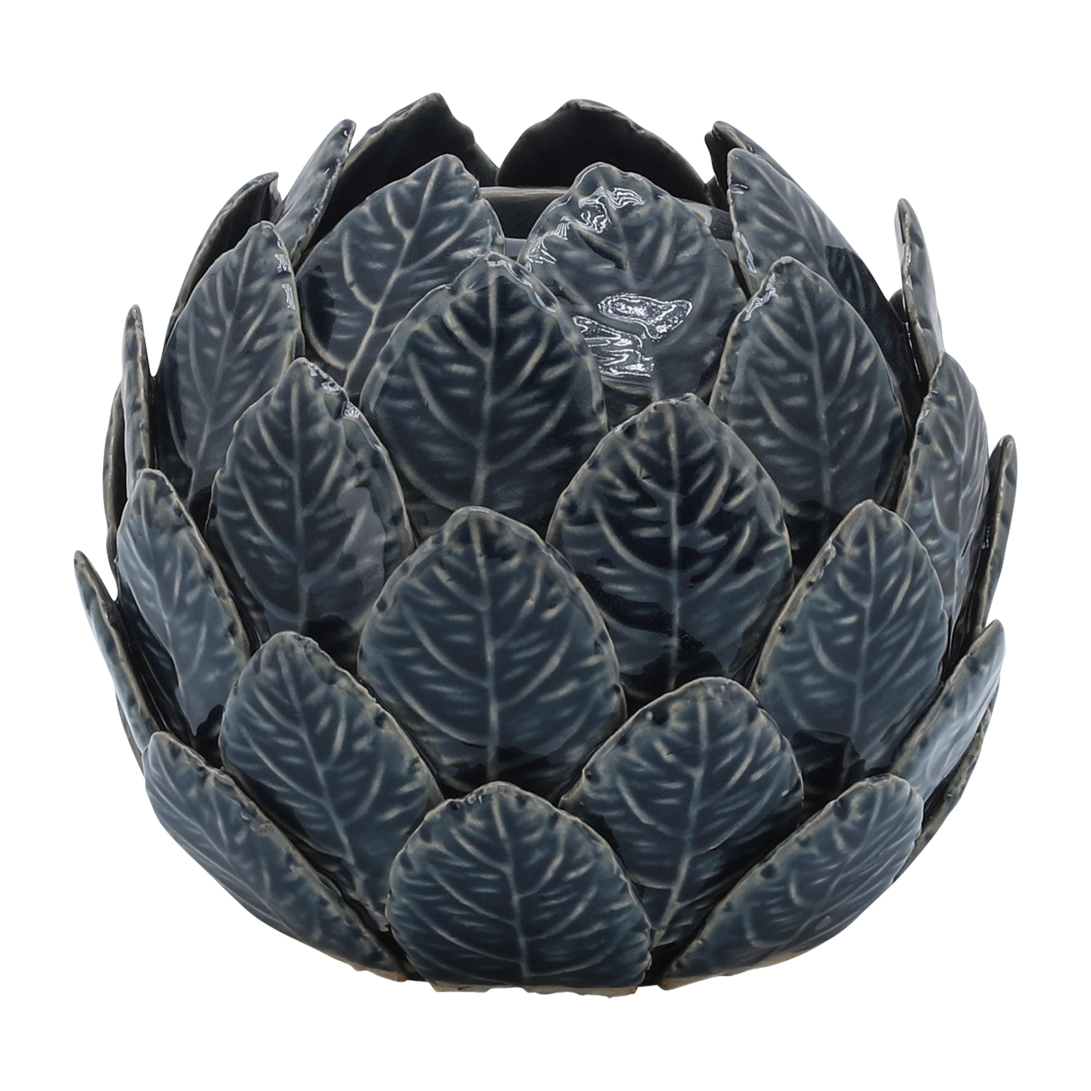 Sagebrook Home Ceramic 6" Lotus Ball Votive Holder, Blue - Walmart.com