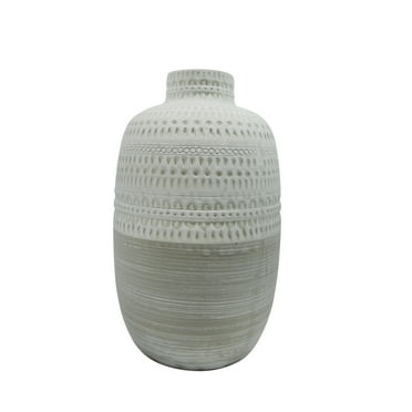 Sagebrook Home Ceramic 6"h Round Aztec Vase, Gray - Walmart.com