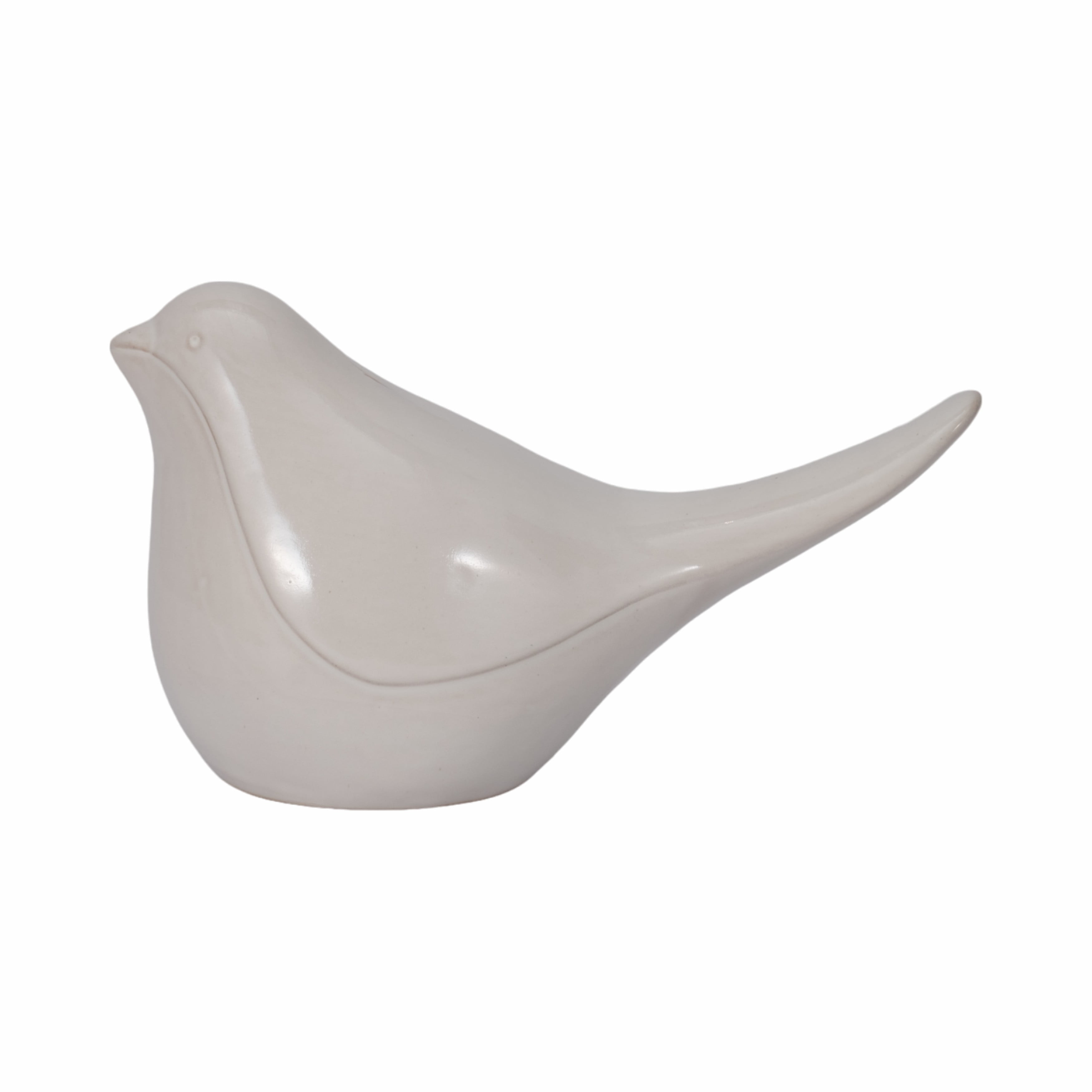 Sagebrook Home Ceramic Bird Decor Contemporary Simple White Bird ...