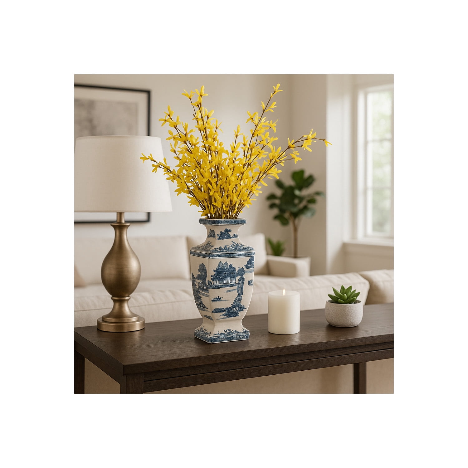 Contemporary Ceramic Vase for Living Room and Home Decor - Modern Table ...