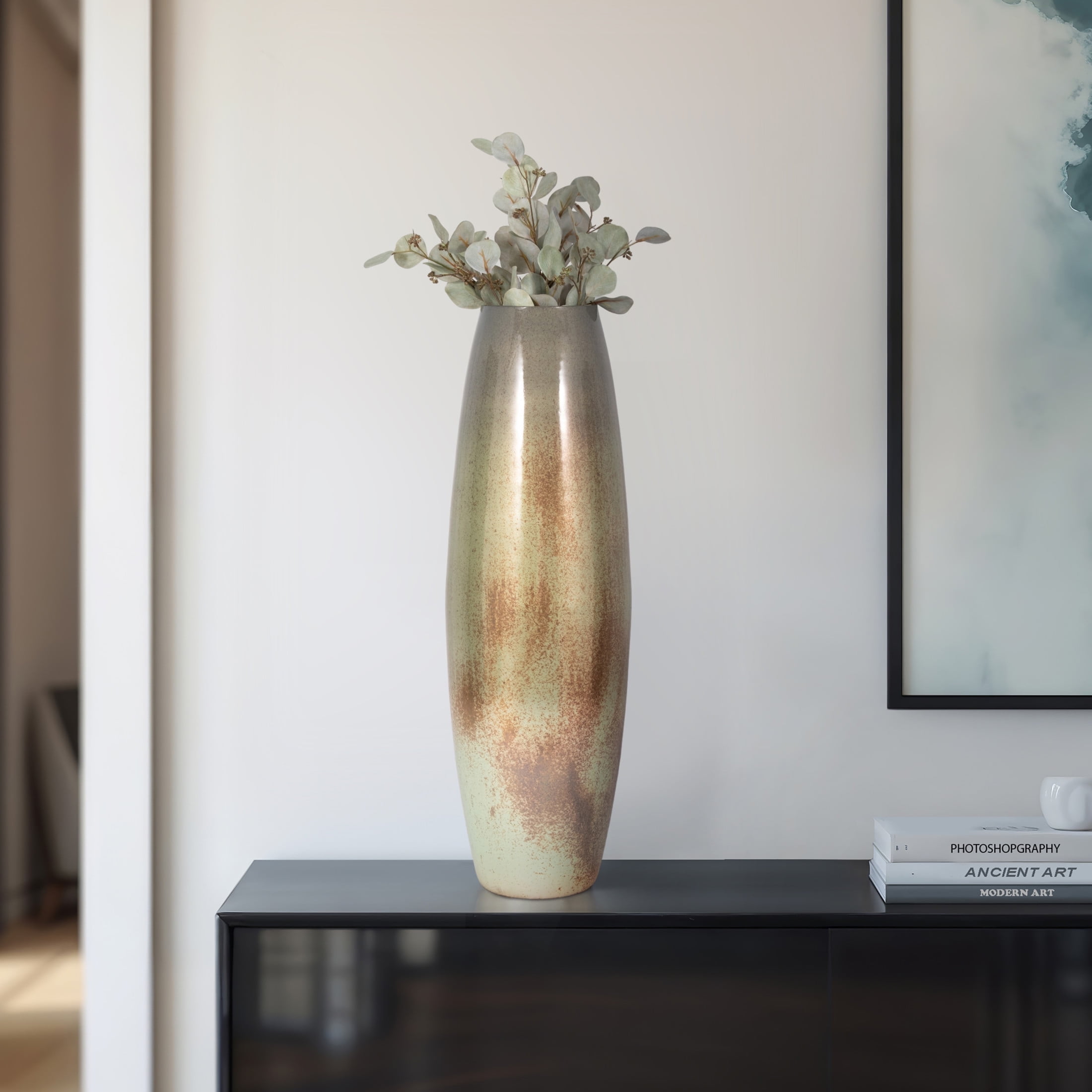 Sagebrook Home Curved Glass Vase Decor - Walmart.com