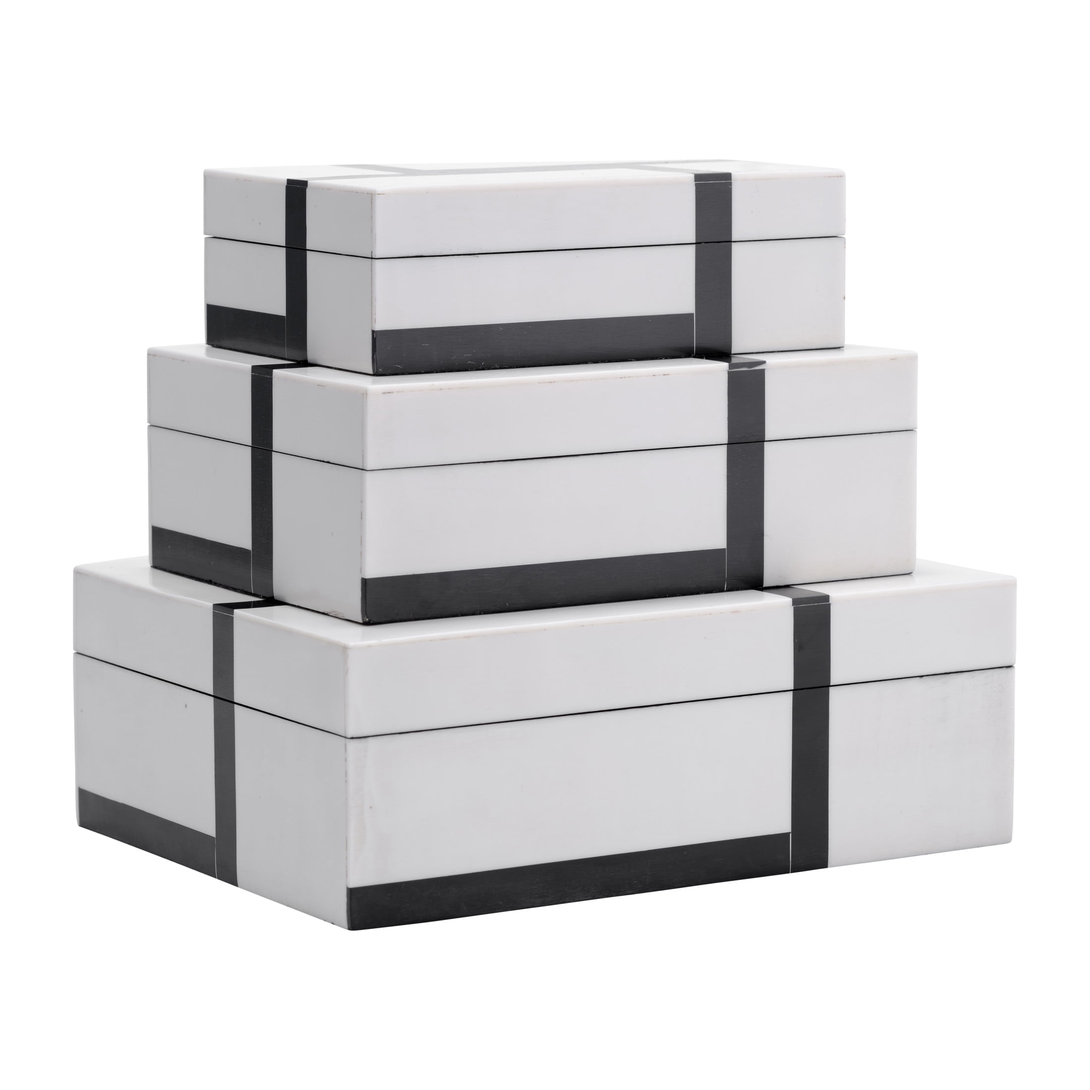Sagebrook Home Decorative Boxes, Set of 3, Elegant Storage Solution ...