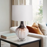 Sagebrook Home Glam Glass, 30" Lustered Table Lamp, Gold, Cylinder - 18 ...