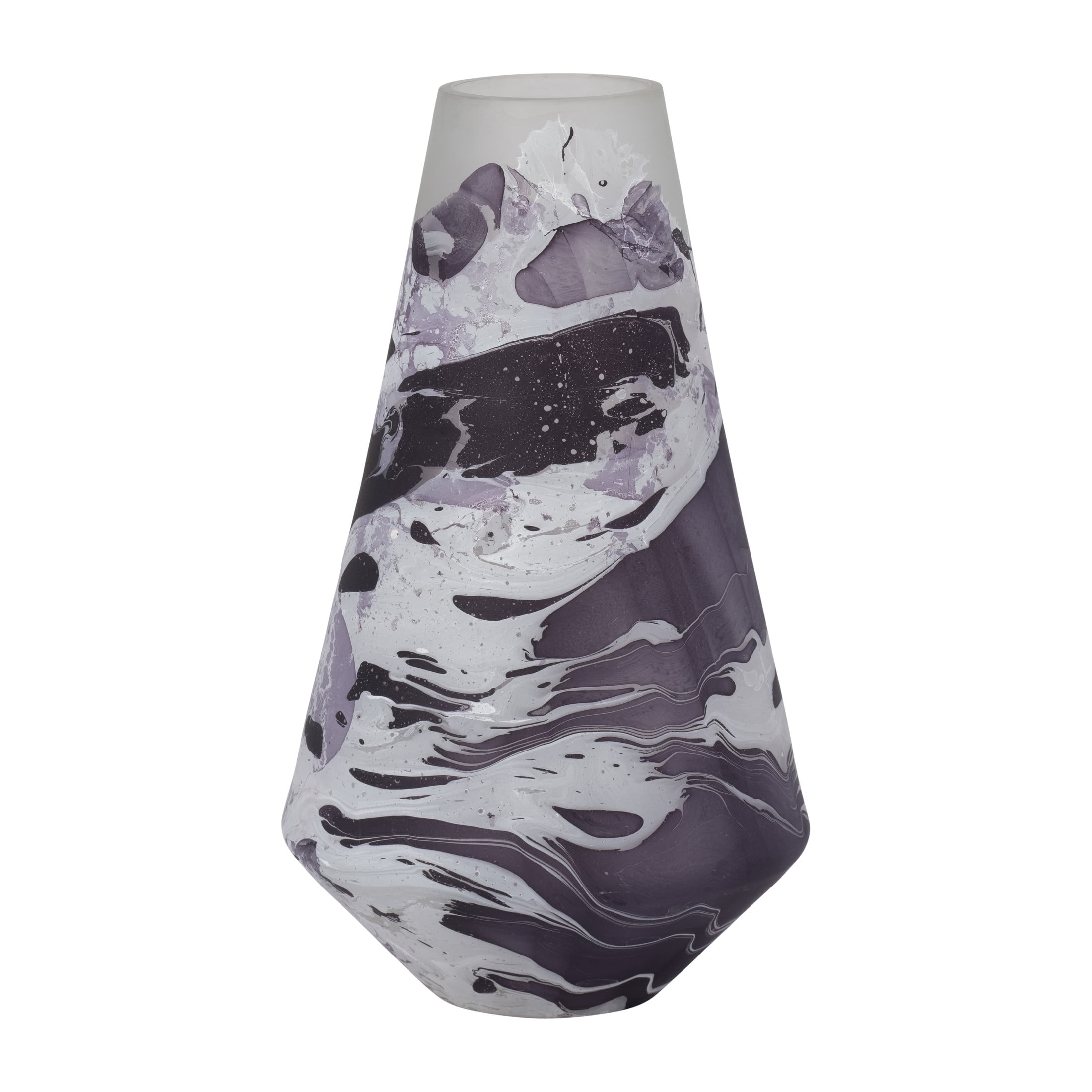 Sagebrook Home Glass White Cylinder Fog Shadow Vase - Walmart.com