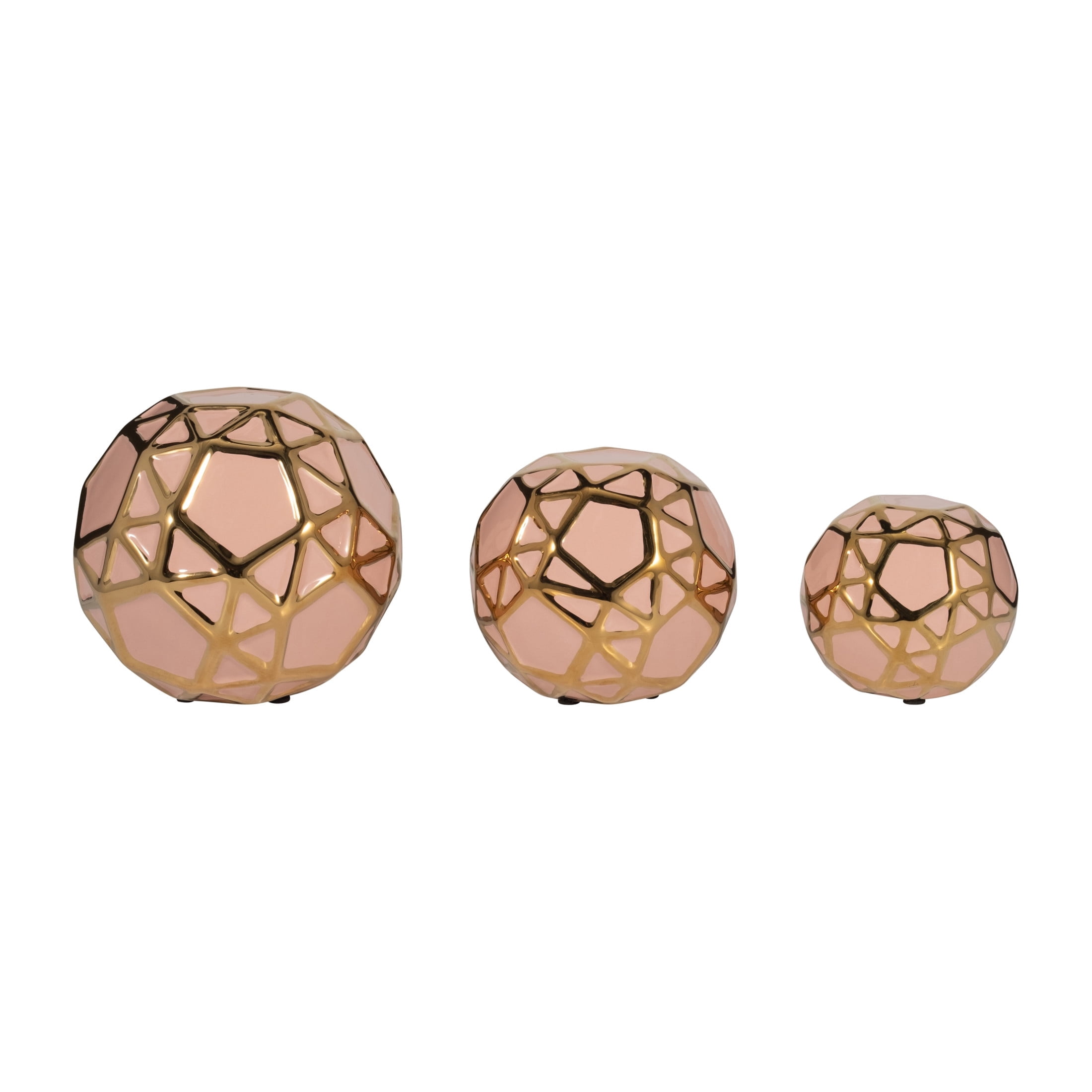 Sagebrook Home Gold Accented Abstract Modern Decorative Orbs Set of 3 ...