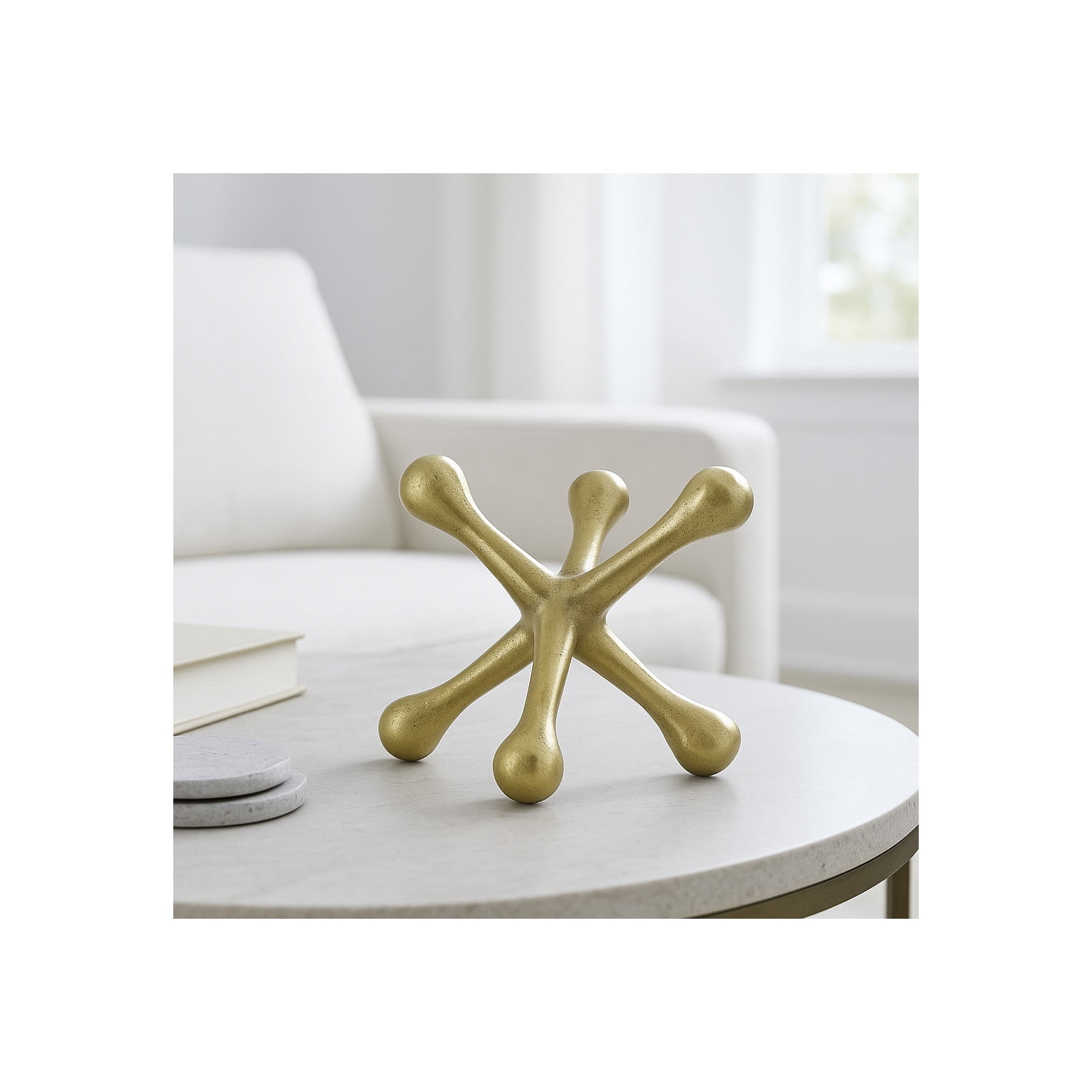 Decorative Metal Jack Sculpture for Home Décor - Modern Figurine for ...