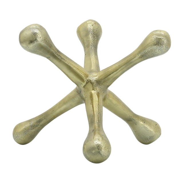 Sagebrook Home Gold Metal Jacks Sculpture 8", Novelty, Aluminum, Glam ...