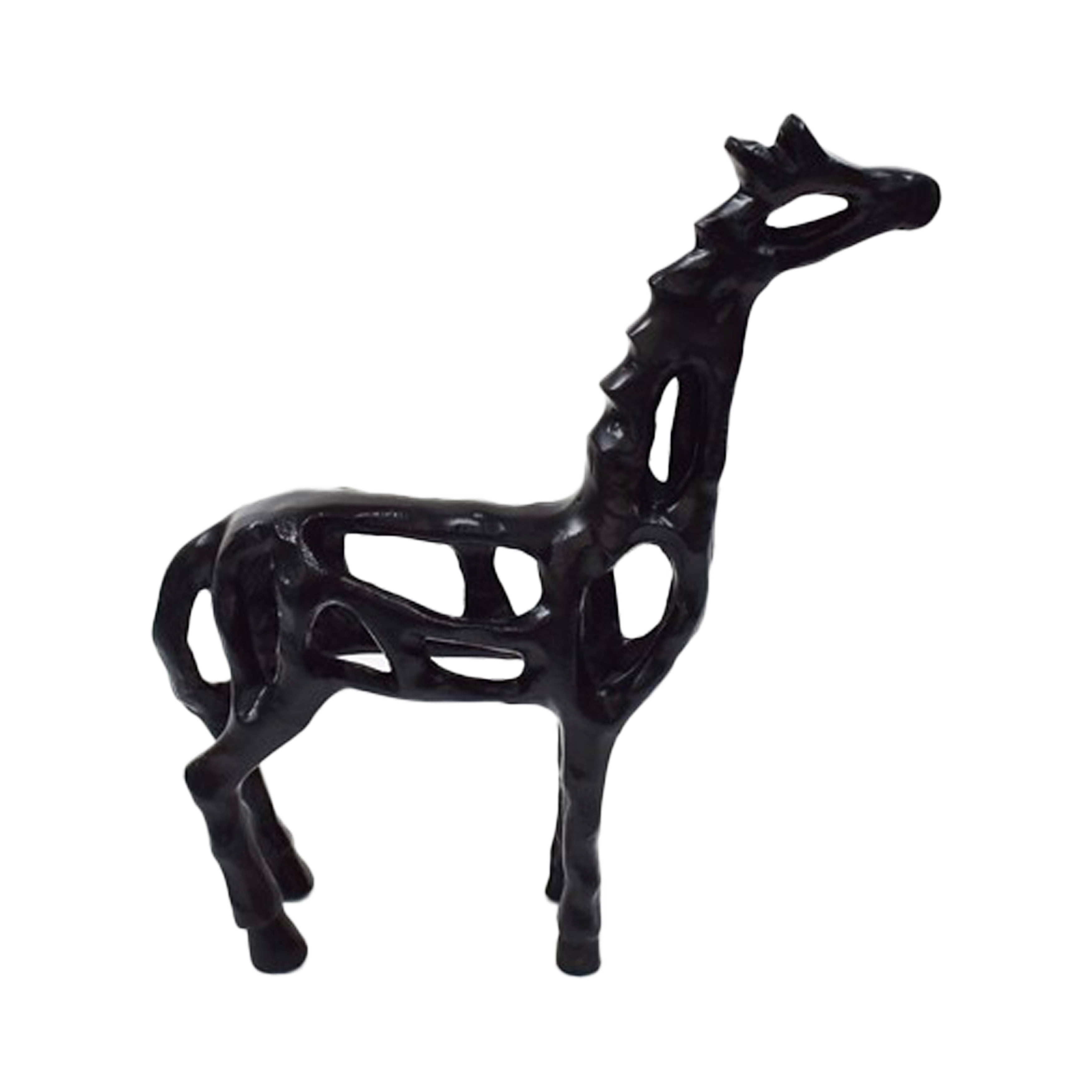 Sagebrook Home Metal, 13"h, Giraffe Illusion Sculpture, Black - Walmart.com