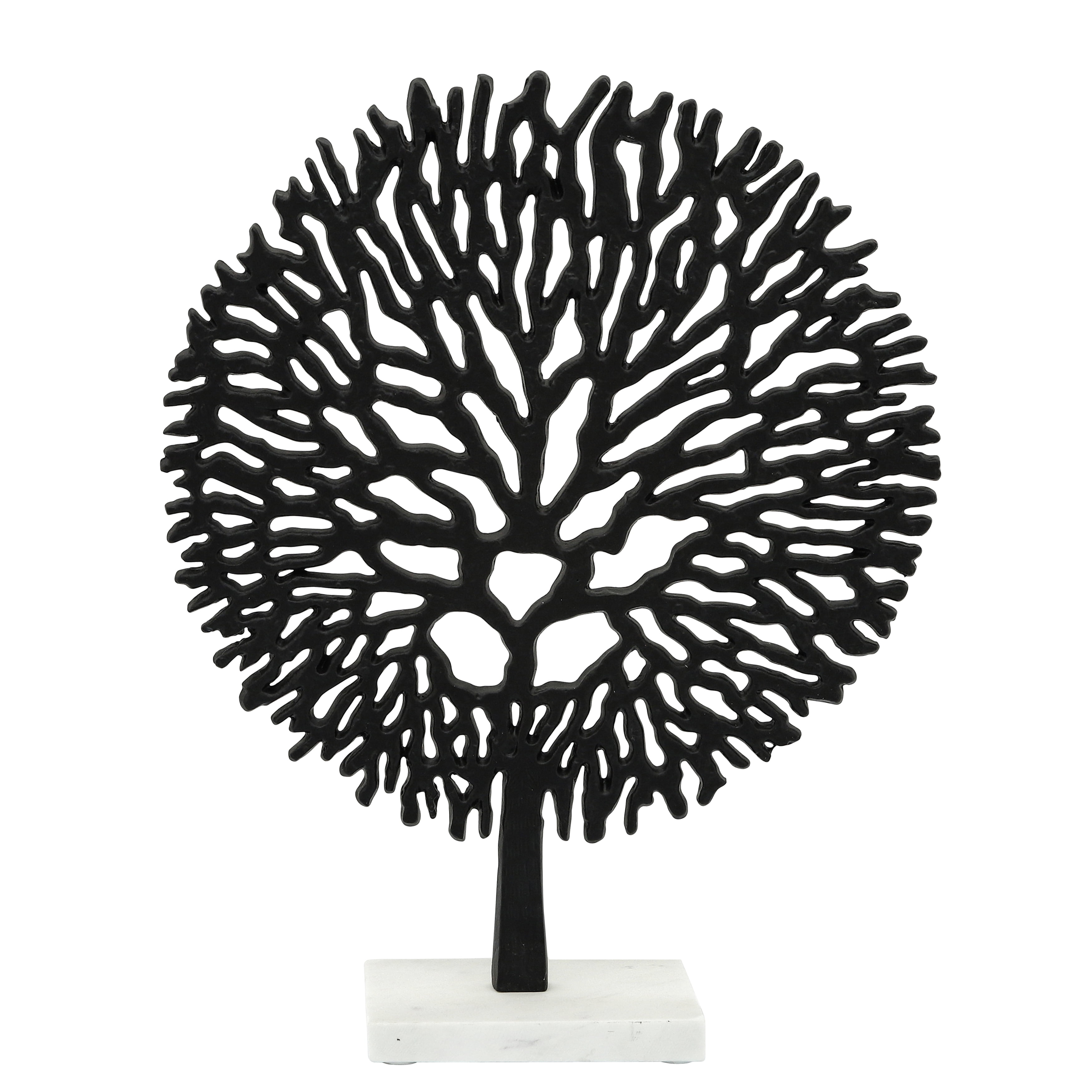 Sagebrook Home Metal, 17"h Tree Table Accent, Black - Walmart.com