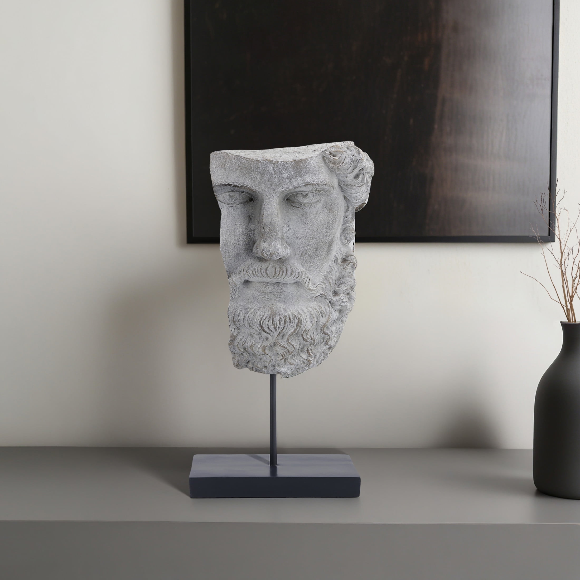 Sagebrook Home Modern 18" Polyresin Ceramic Man Face Bust Sculpture ...