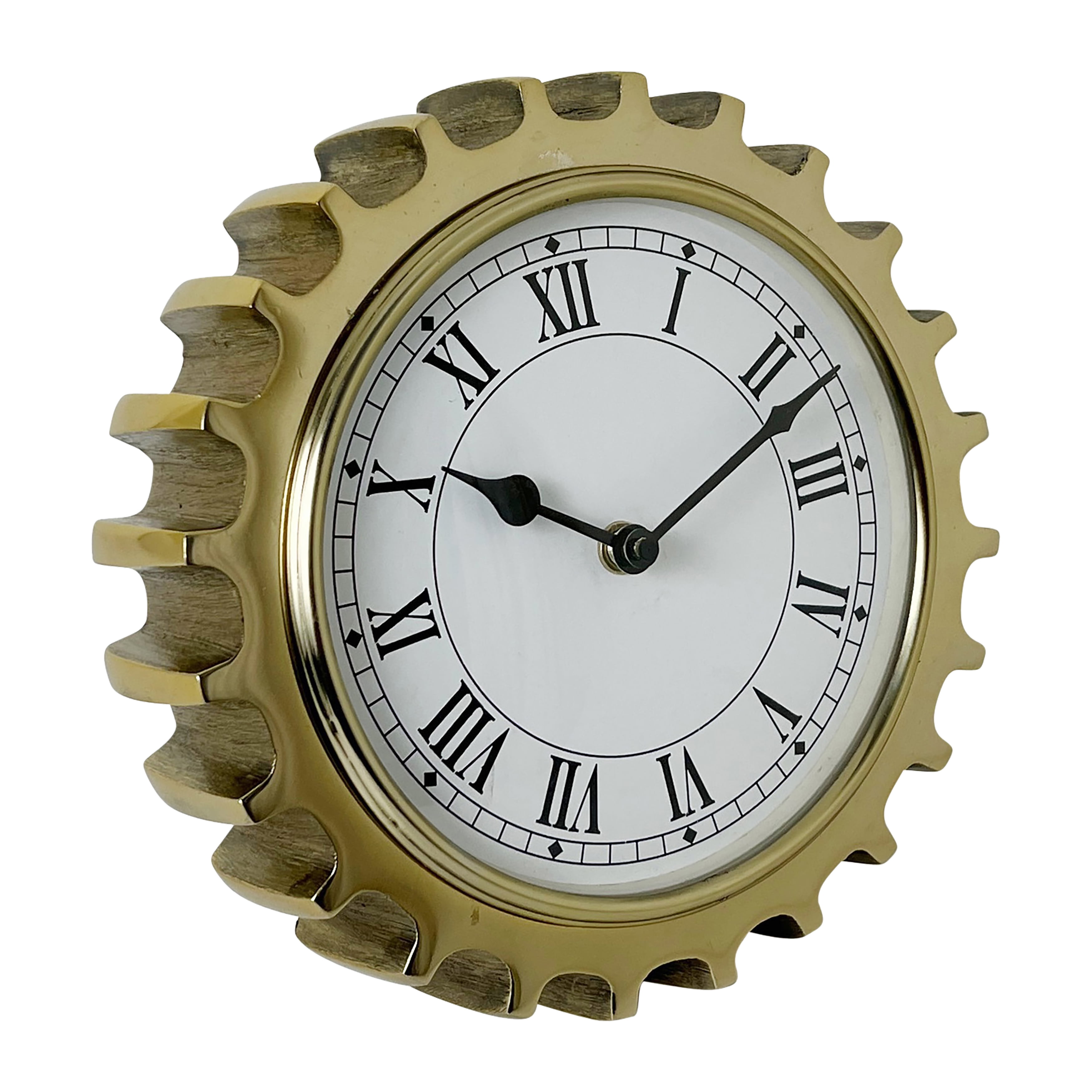 Sagebrook Home Modern Glam 8" Metal Gear Table Clock - 8" x 4" x 8 ...