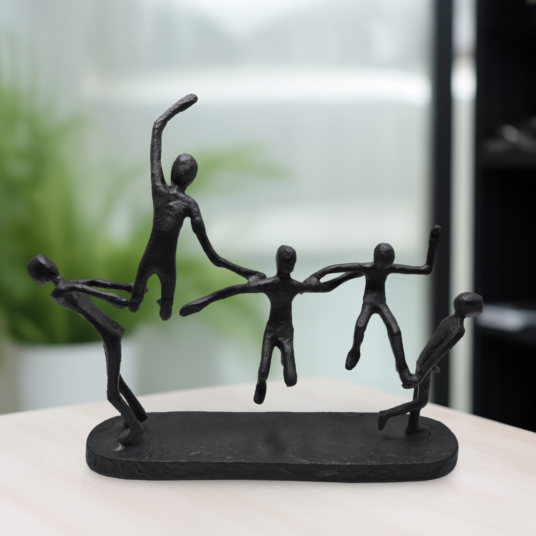 Sagebrook Home Modern Metal 15"H Black Contortionists Sculpture People ...