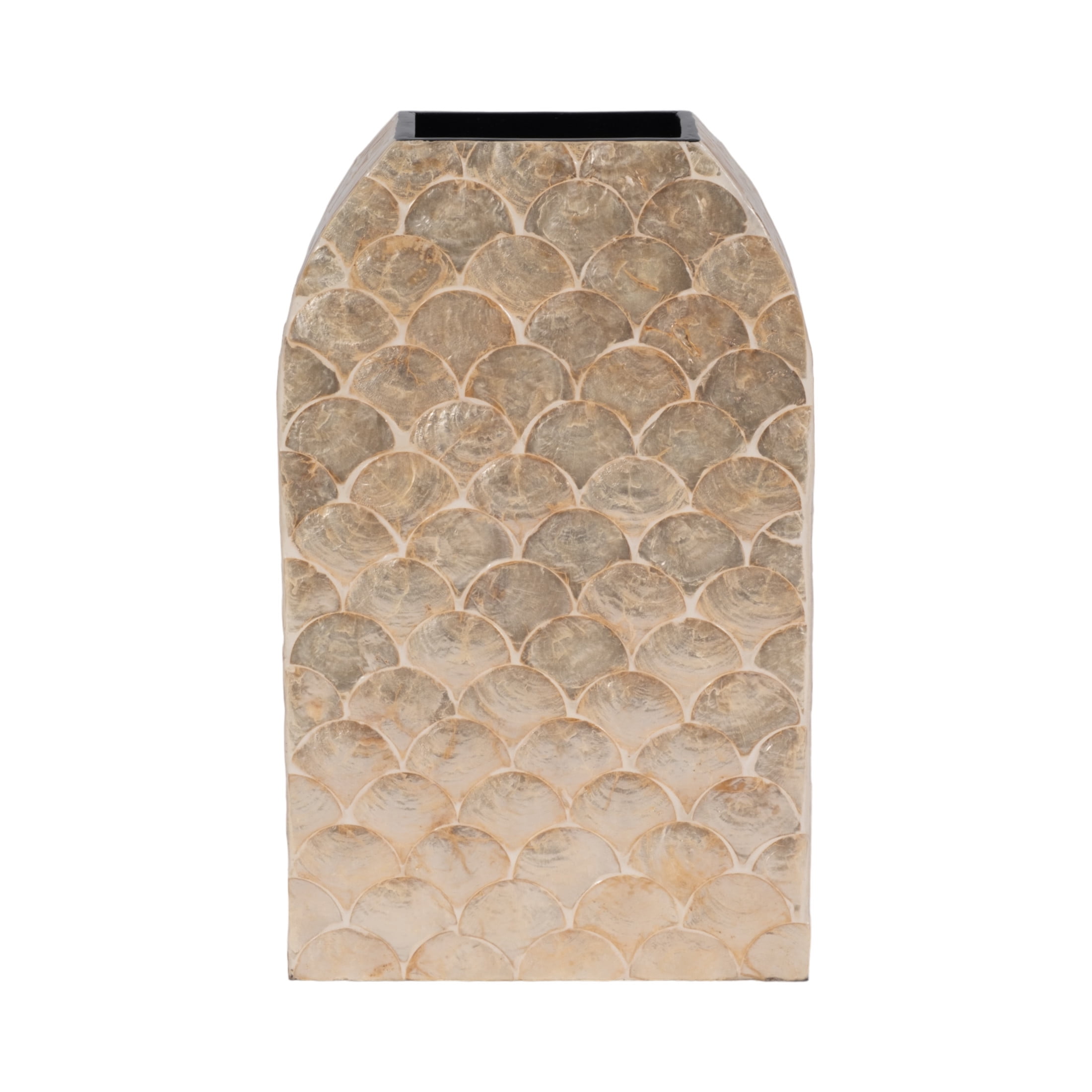 Sagebrook Home Natural Shell-Inspired 15" Decorative Vase - MDF Crafted ...