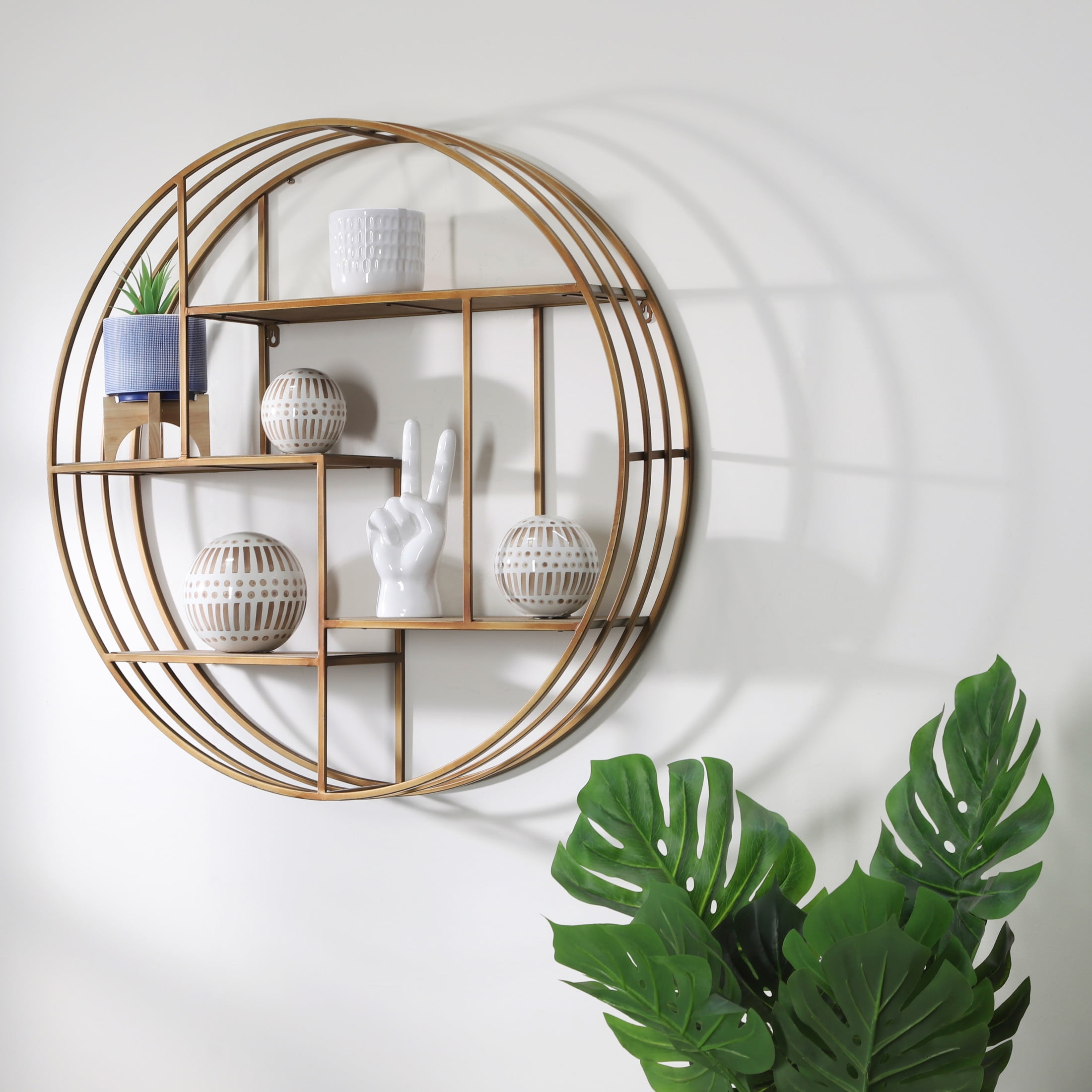 Sagebrook Home Neutral Modern Line Design Decorative Orb Set of 3 ...