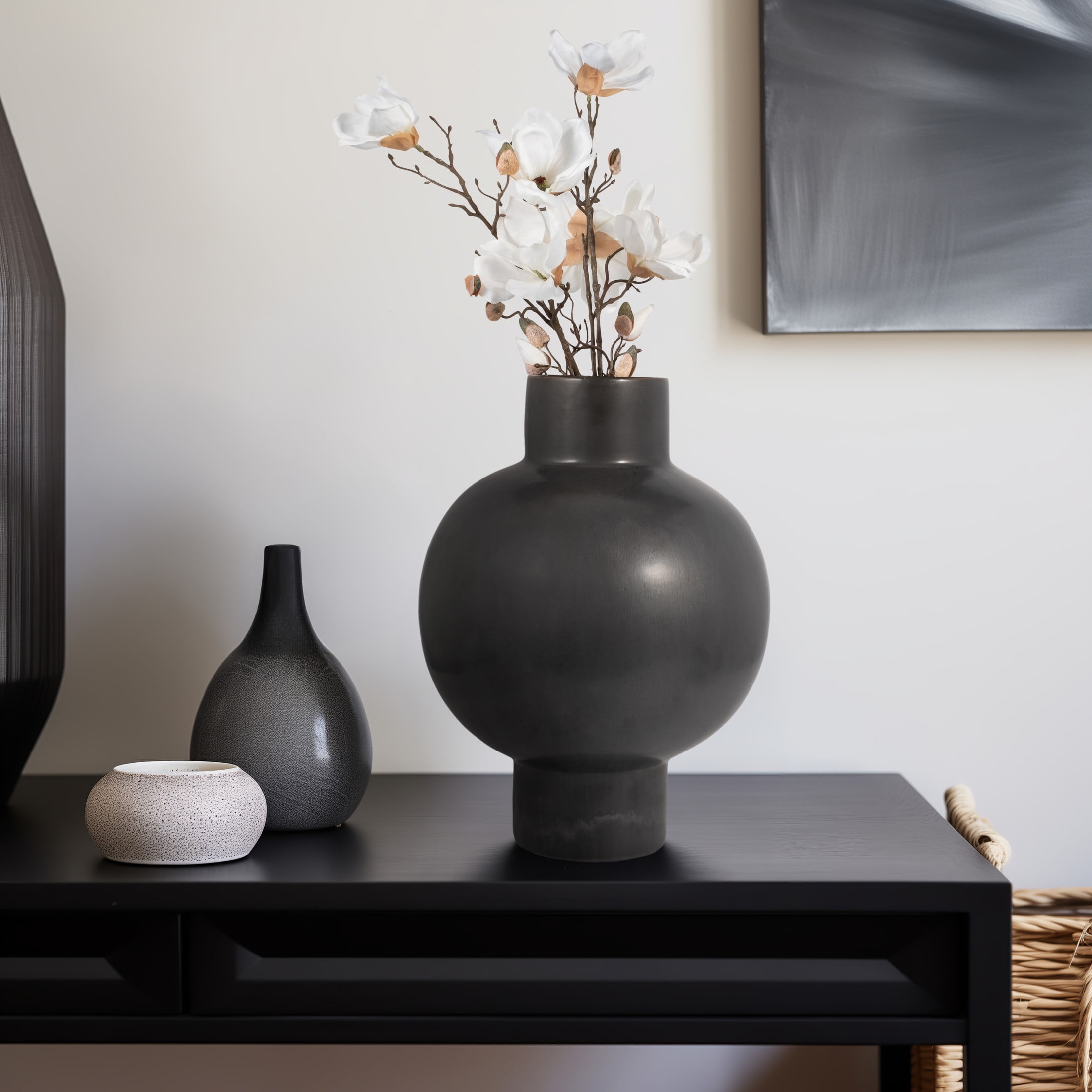 Sagebrook Home Neutral Round Modern Ceramic Bubble Vase - Walmart.com