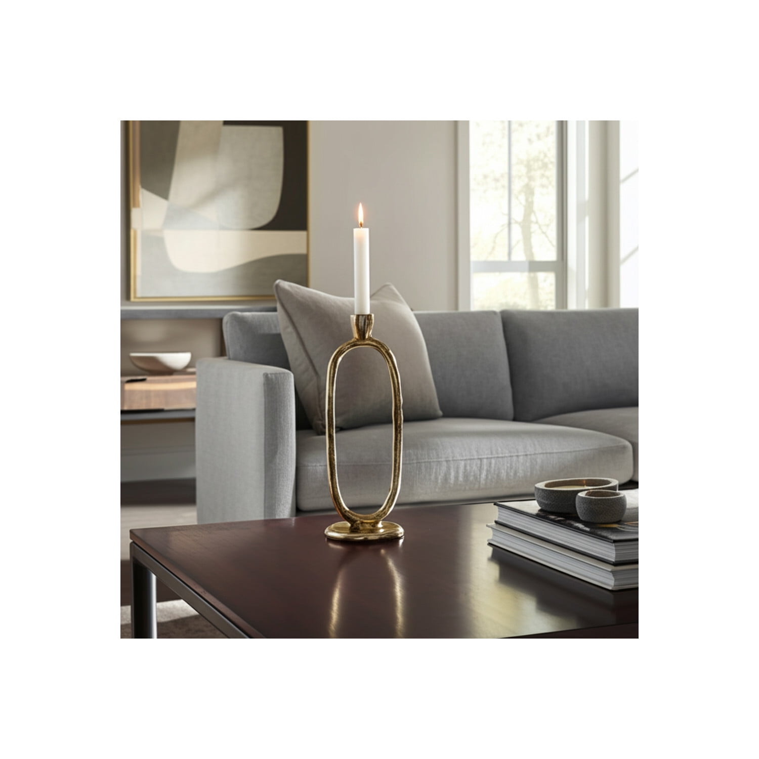 Modern Metal Taper Candle Holder - Aluminum Decorative Candlestick ...