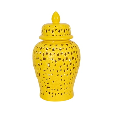 Sagebrook Home Ceramic Temple Jar – Elegant Single Piece for Stylish ...