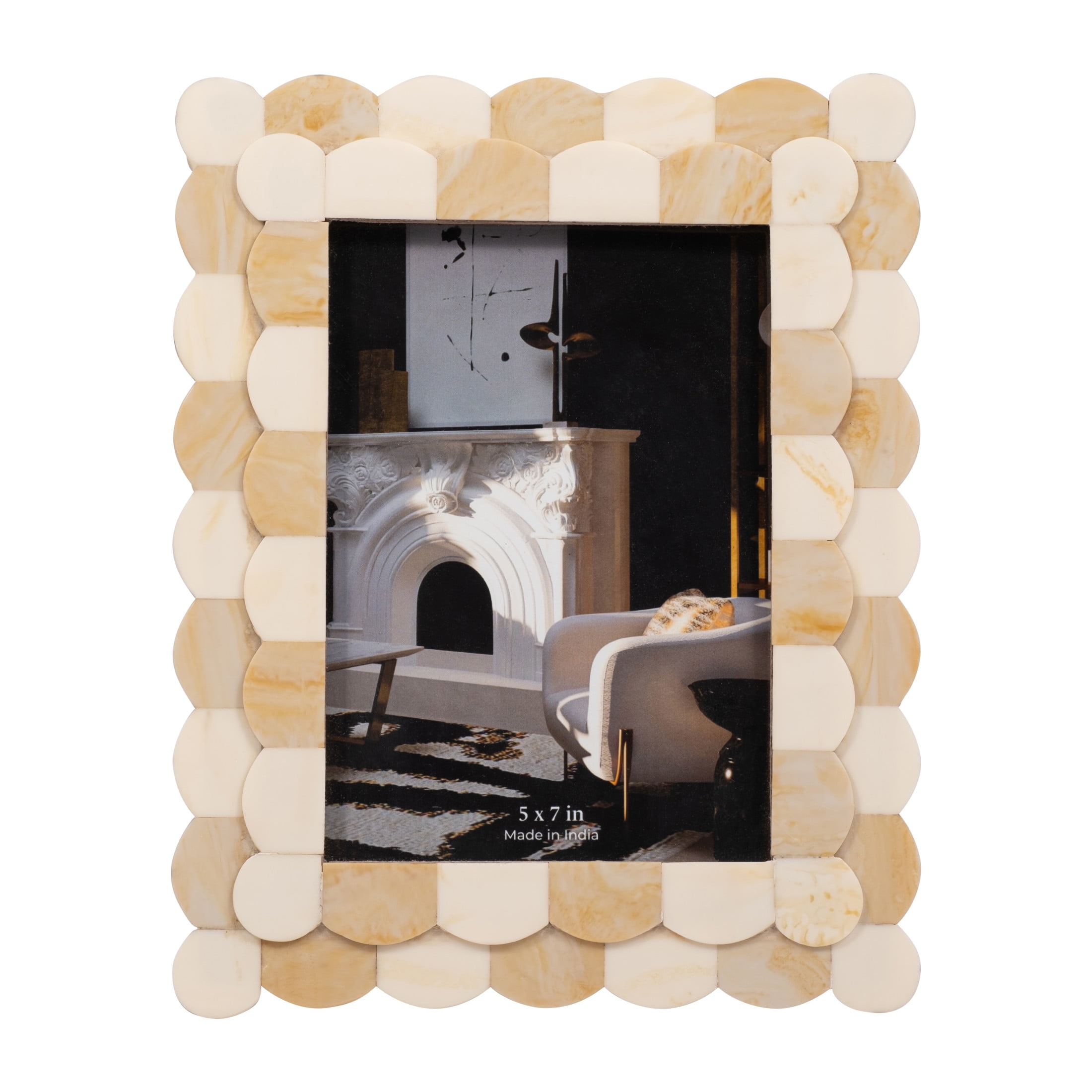 Sagebrook Home Resin Contemporary Scalloped Picture Frame - Walmart.com