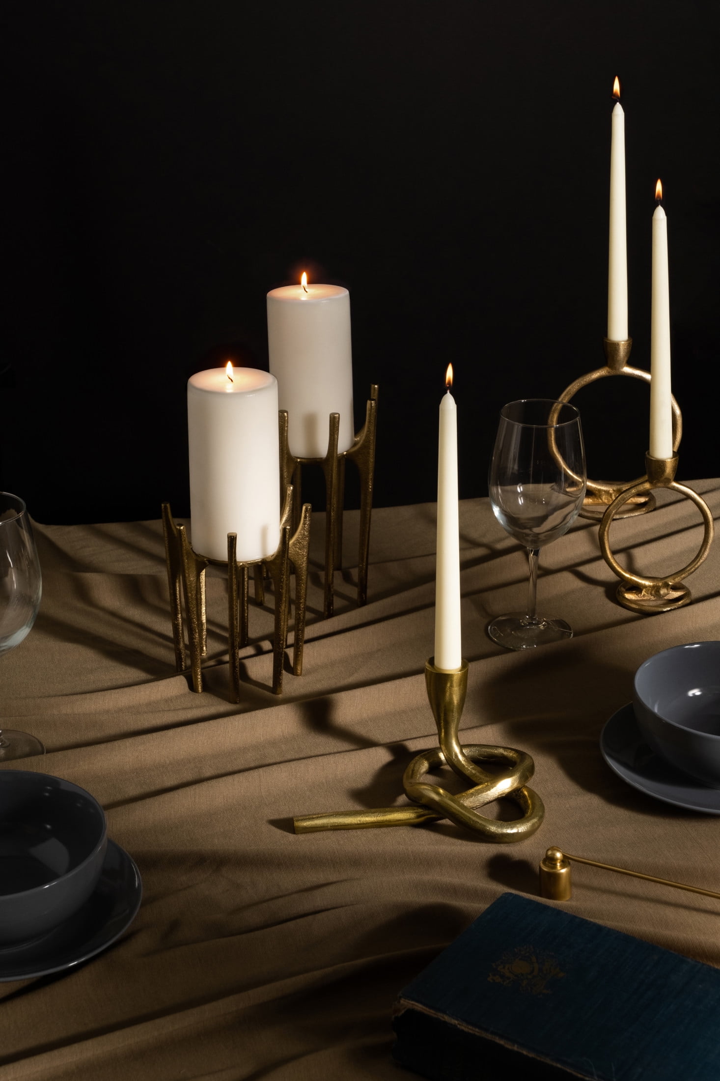 Sagebrook Home Round Ring Taper Candle Holder Contemporary Circular ...