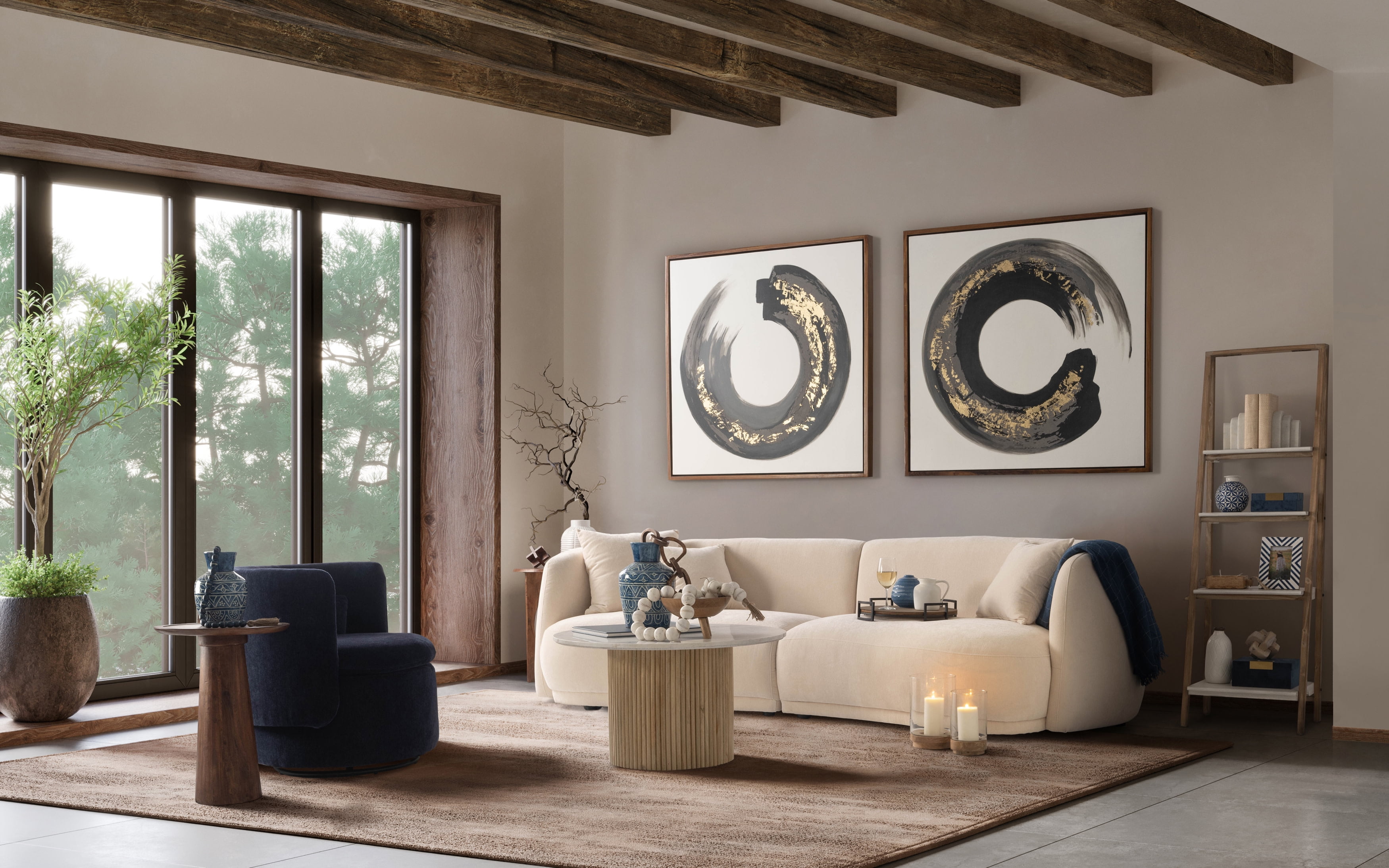 Sagebrook Home: Set of 2 Hurricane Candle Holders, 9 and 11 Inch High, Iron and Glass Elegance ...